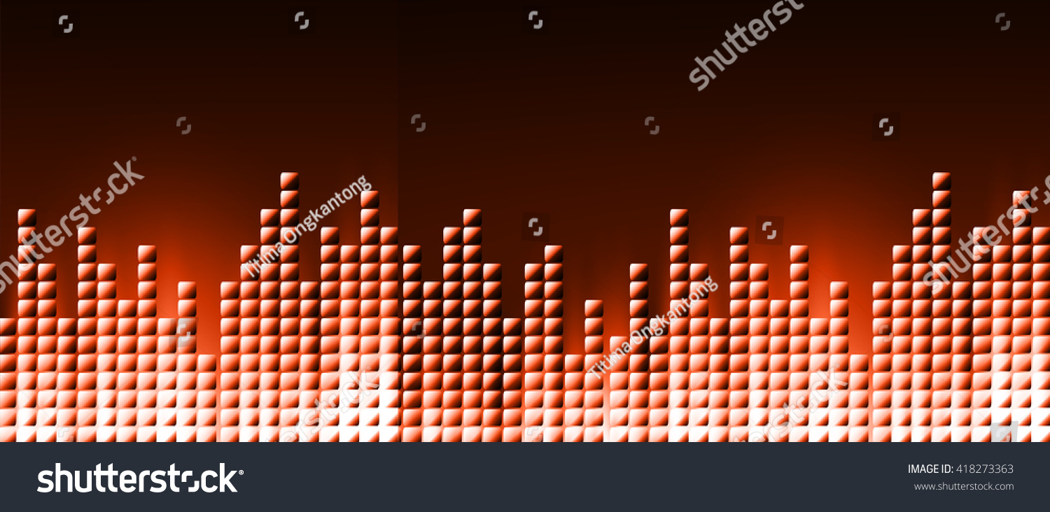 Sound Waves Oscillating Dark Orange Light Stock Vector (Royalty Free ...