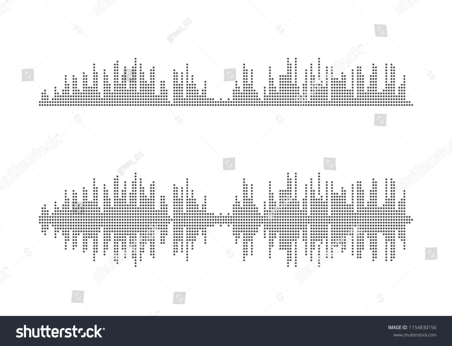 Sound Waves Vector Illustration Design Template 库存矢量图（免版税）1154830156 ...