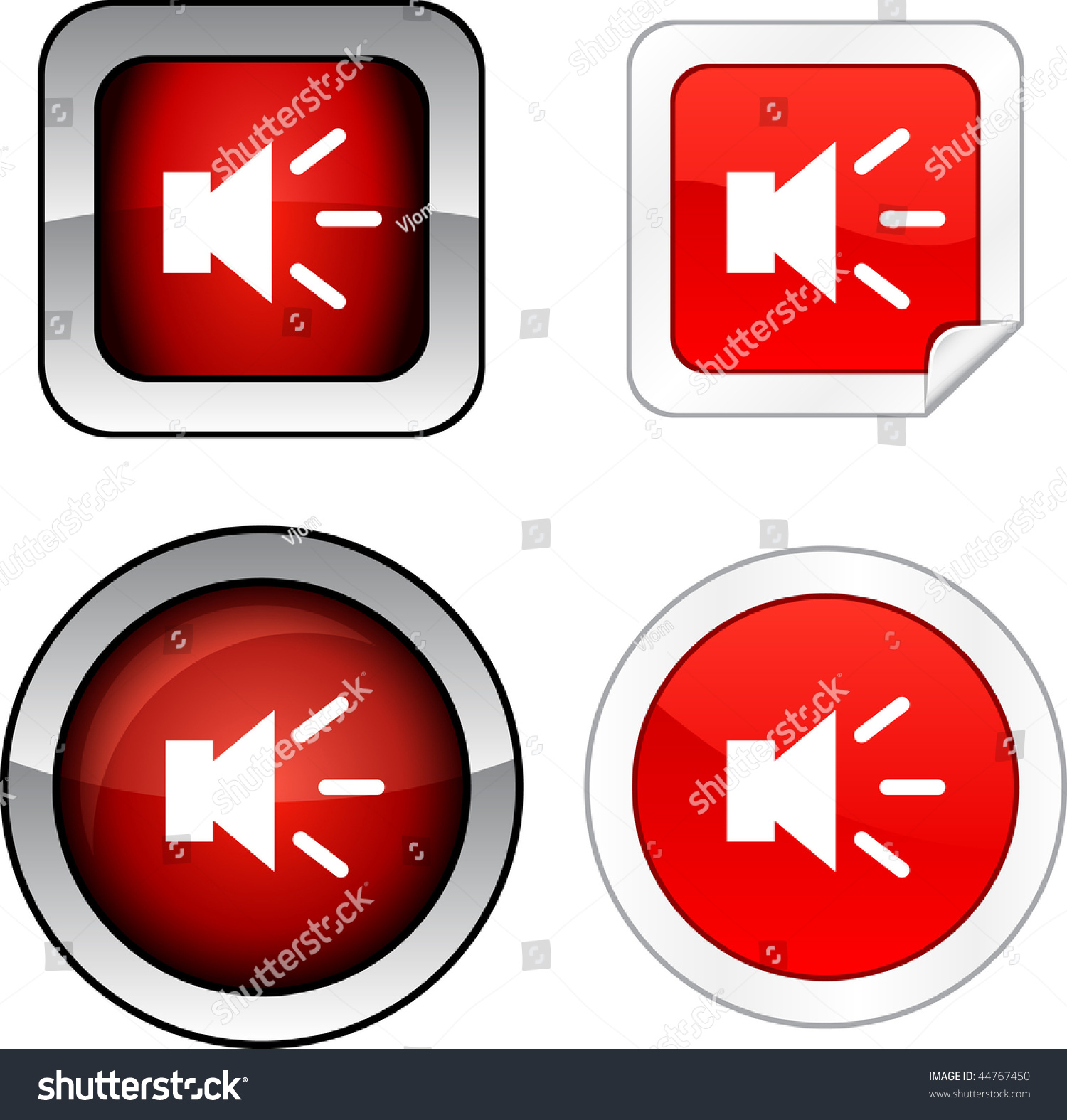 Sound Web Buttons Vector Illustration Stock Vector (Royalty Free ...