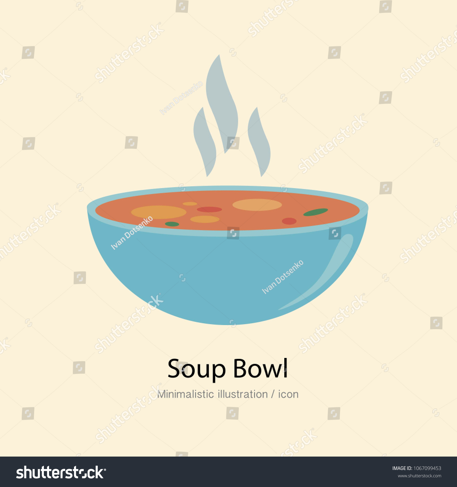 Soup Bowl Vector Stock Vector (Royalty Free) 1067099453 | Shutterstock