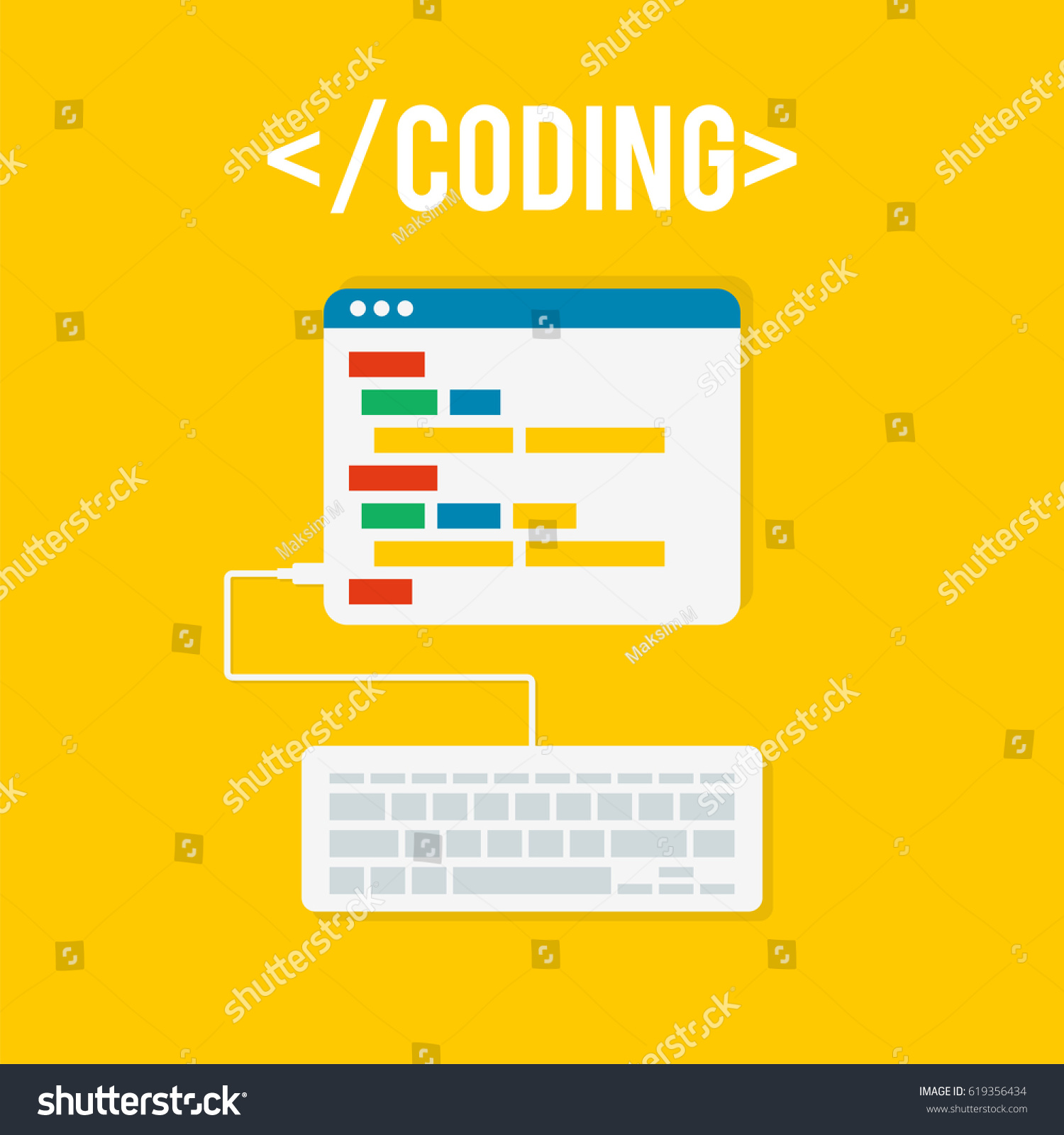 Source Code Computer Keyboard Programming Coding 库存矢量图(免版税)619356434 Shutterstock