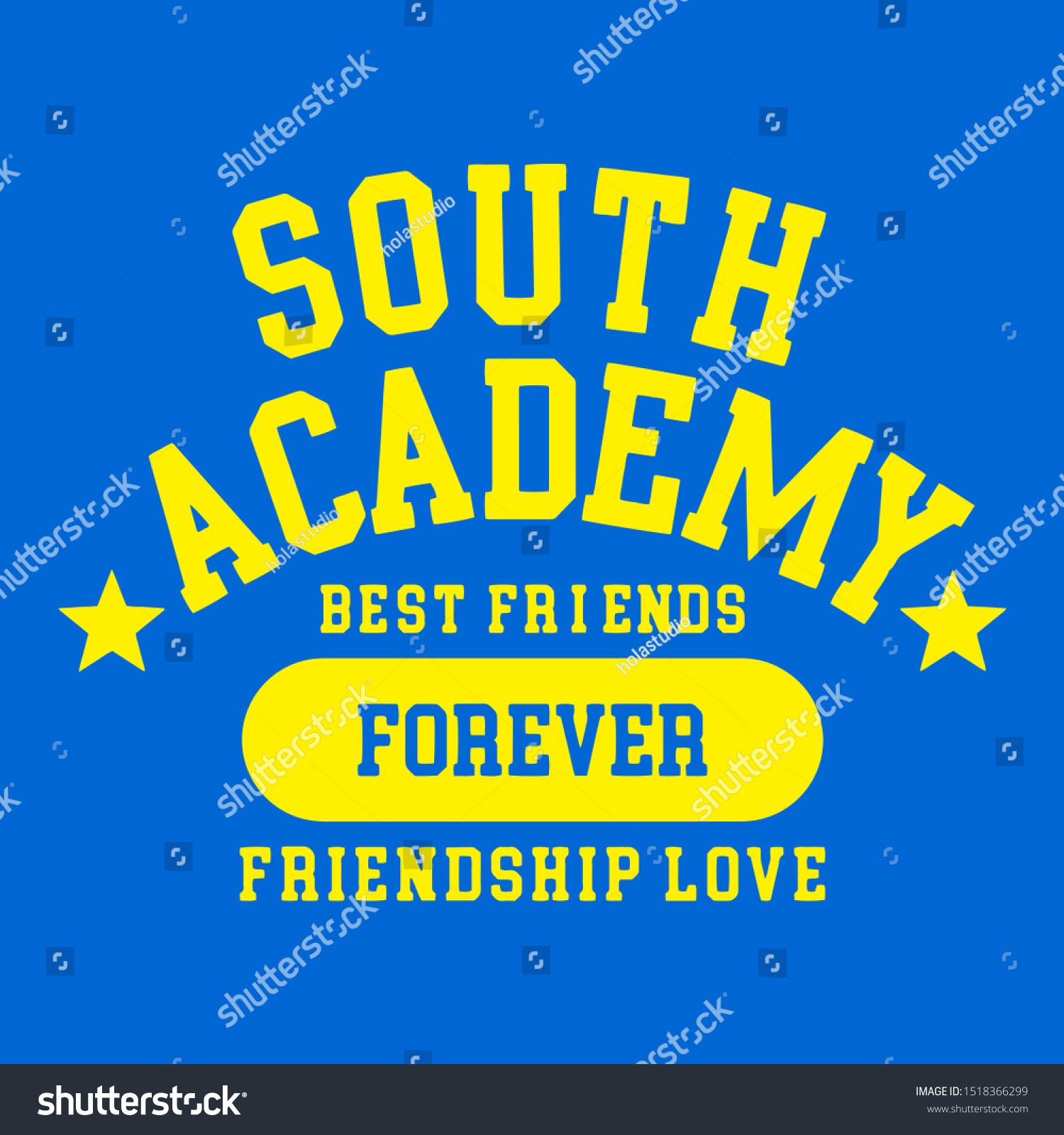 South Academy Slogan Print Vector Text Stock Vector (Royalty Free ...