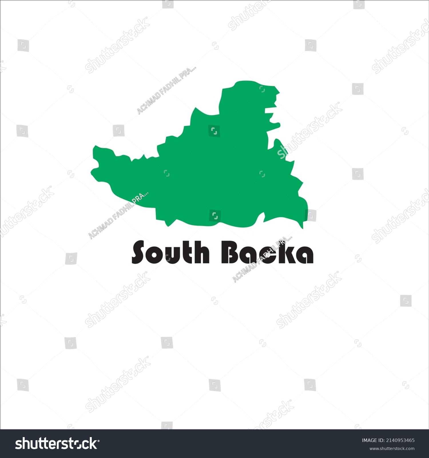South Backa Map On White Background Stock Vector (Royalty Free ...