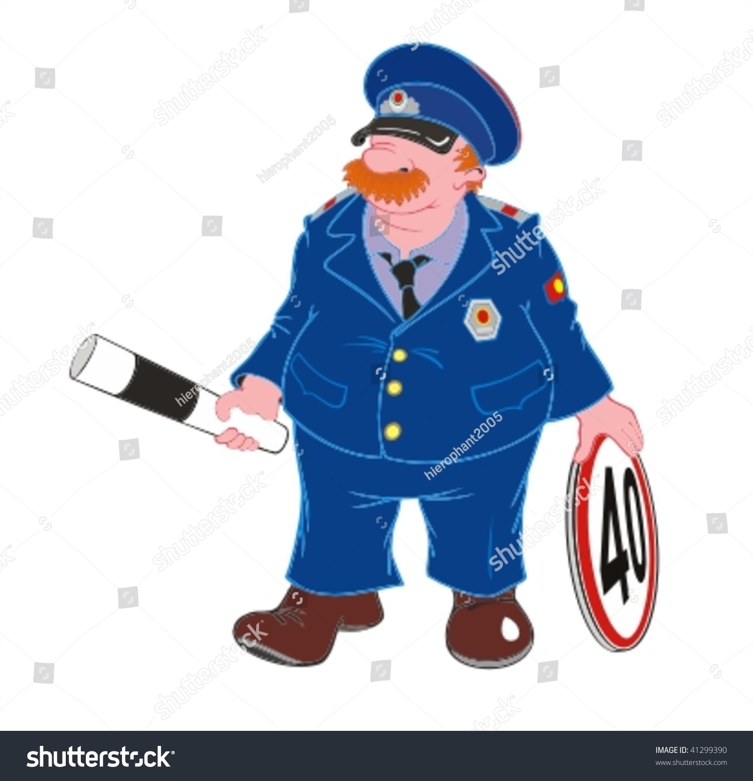 Soviet Road Policeman Stock Vector (Royalty Free) 41299390
