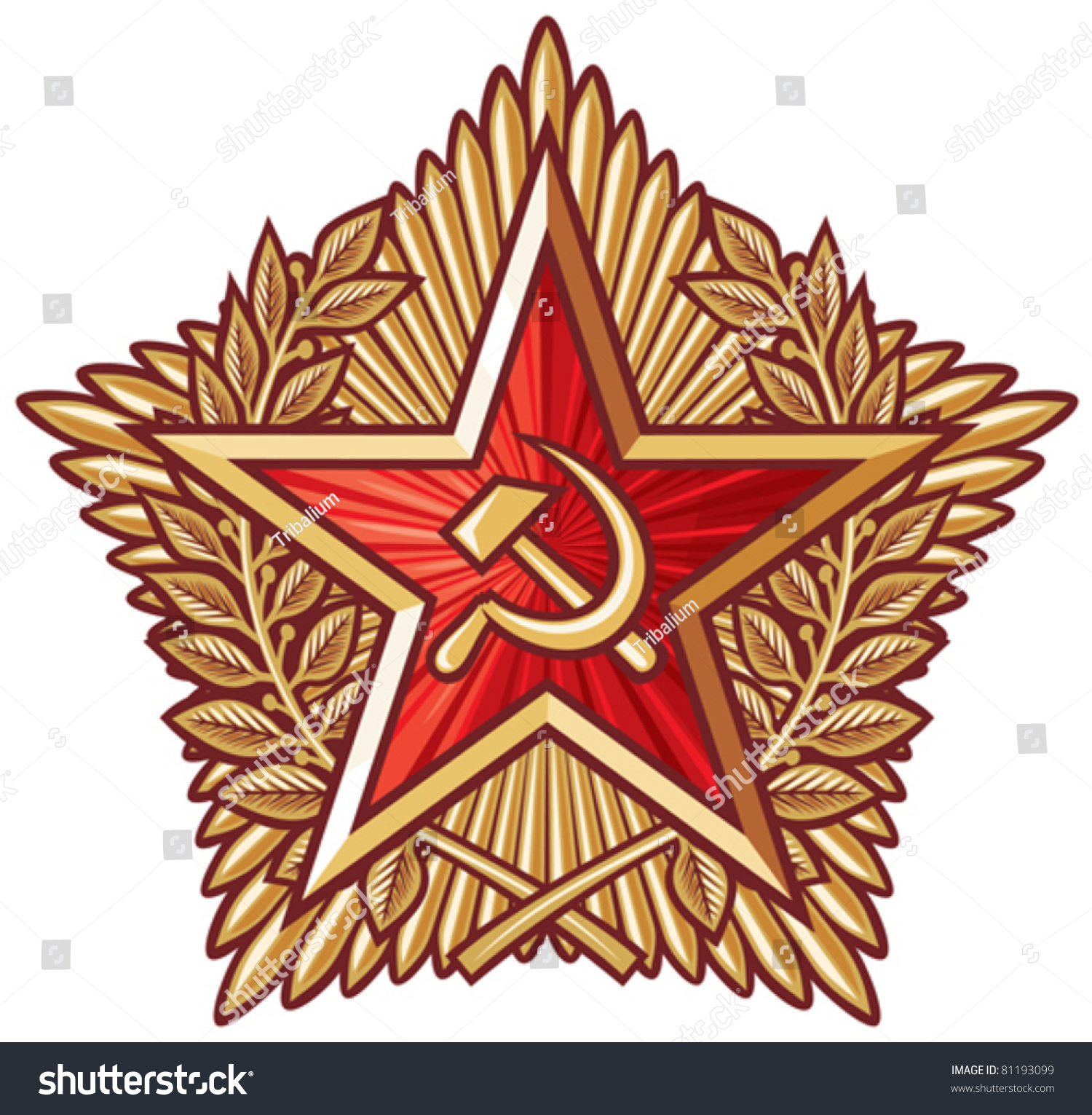 Soviet Star Order Medal: vector de stock (libre de regalías) 81193099