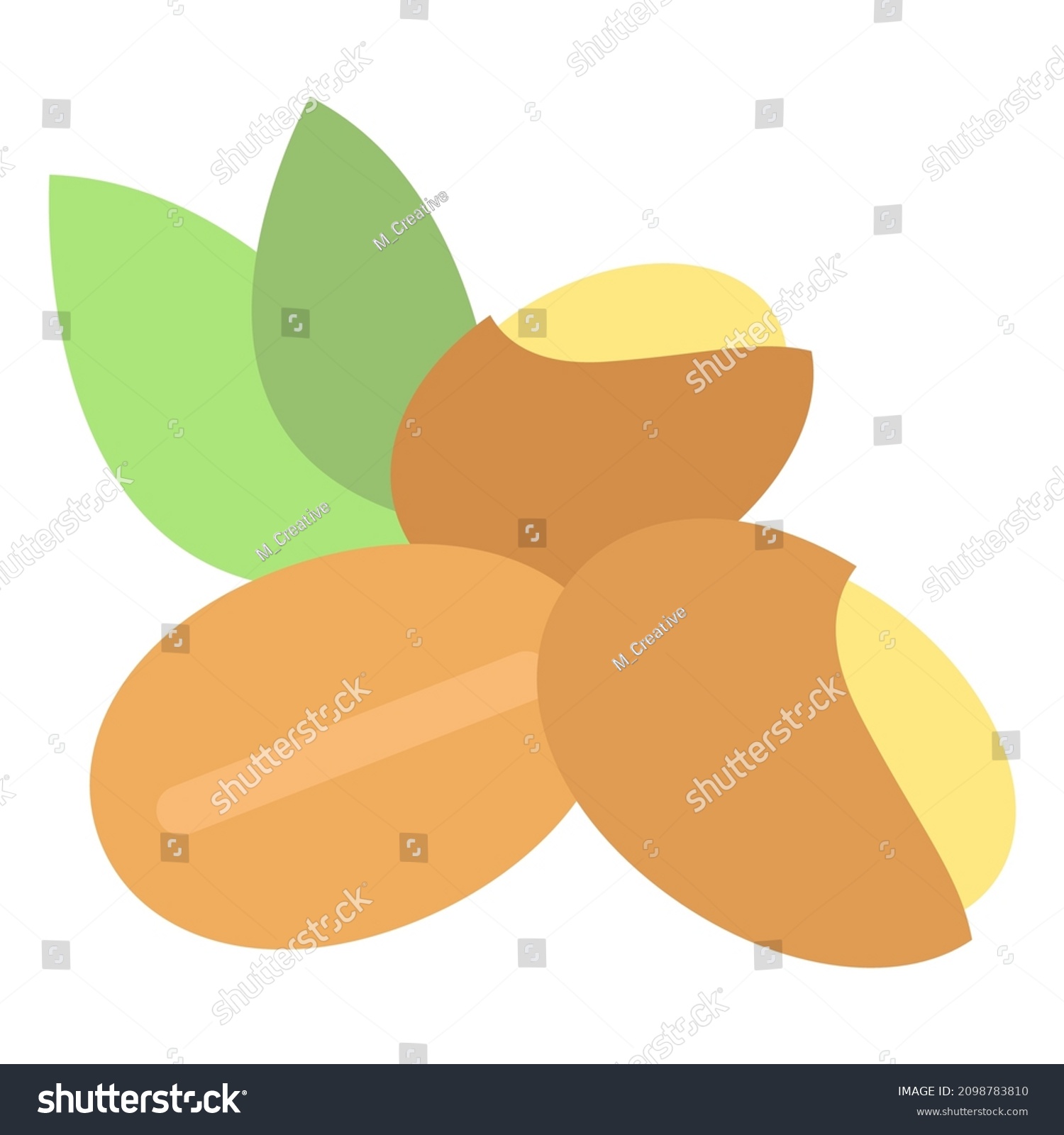 Soy Nuts Flat Clipart Vector Illustration Stock Vector (Royalty Free ...
