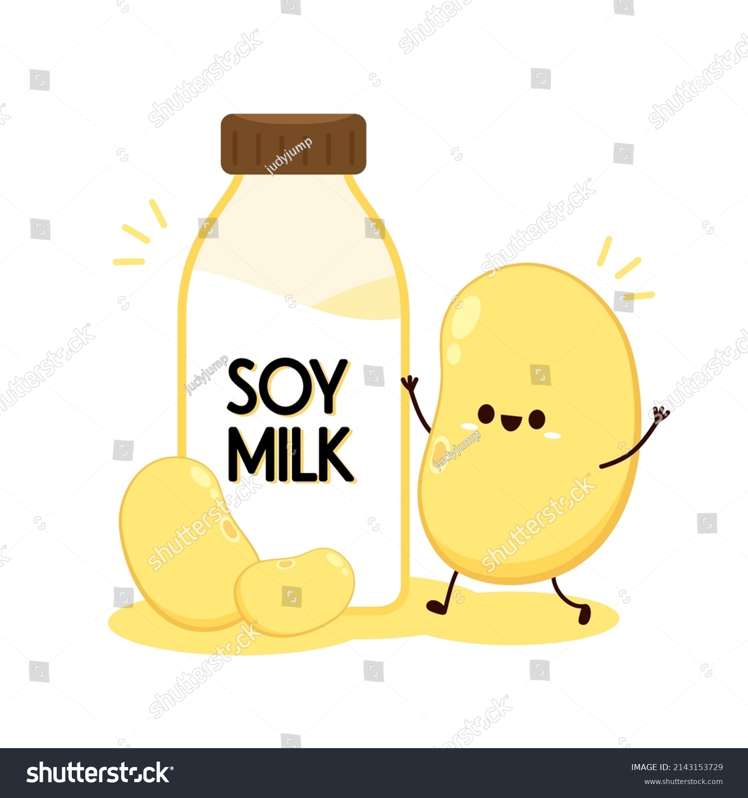 Soybean Vector Soybean Character Design Soy Stock Vector (Royalty Free ...