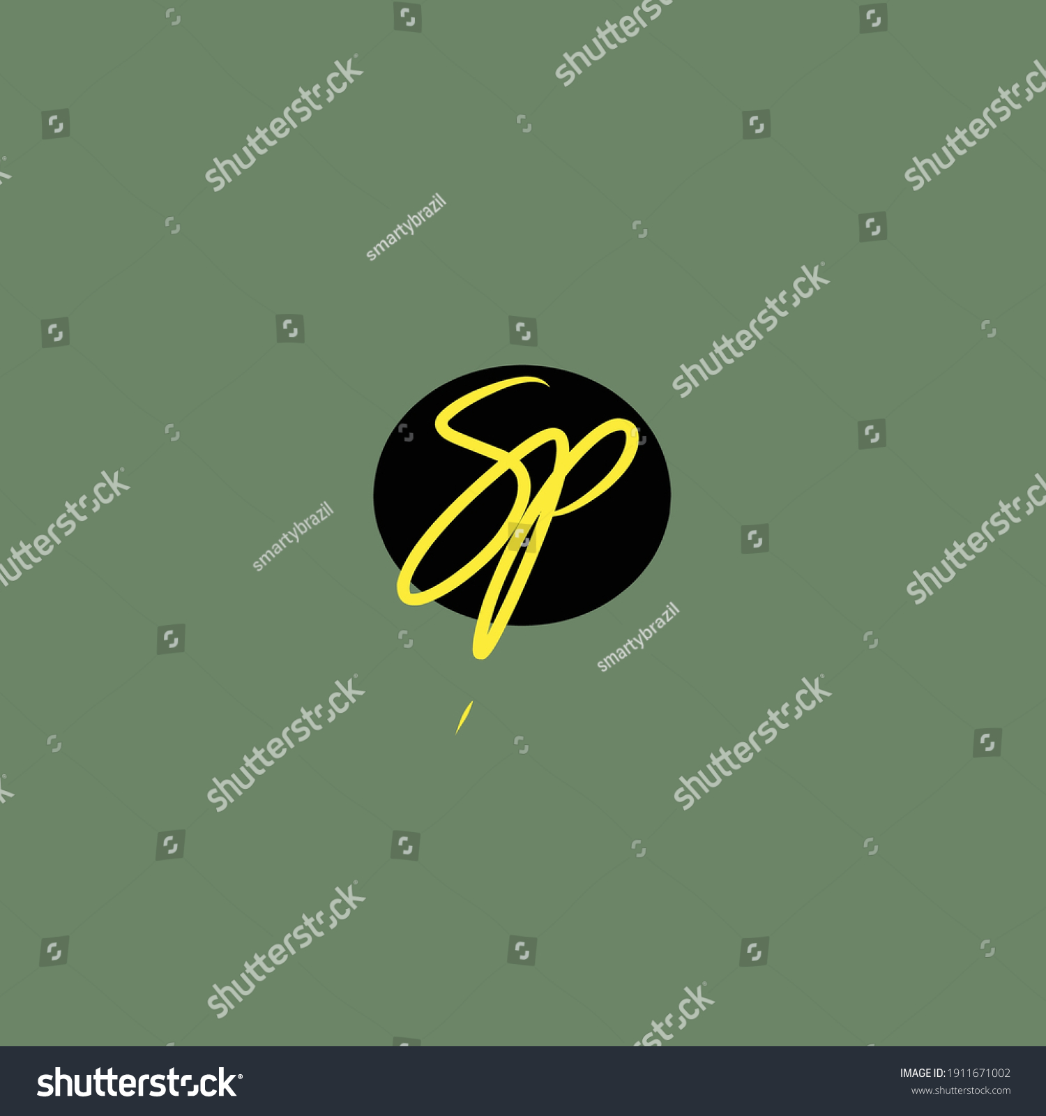 Sp Hand Initial Isolated Logo Identity Stock Vector (Royalty Free ...