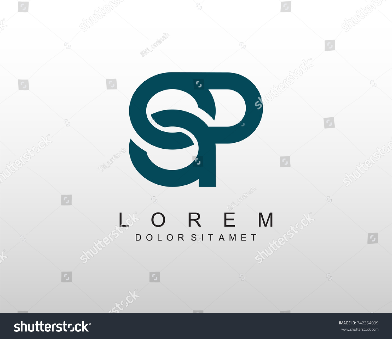 Sp Logo Letter Design Template Element Stock Vector (Royalty Free ...