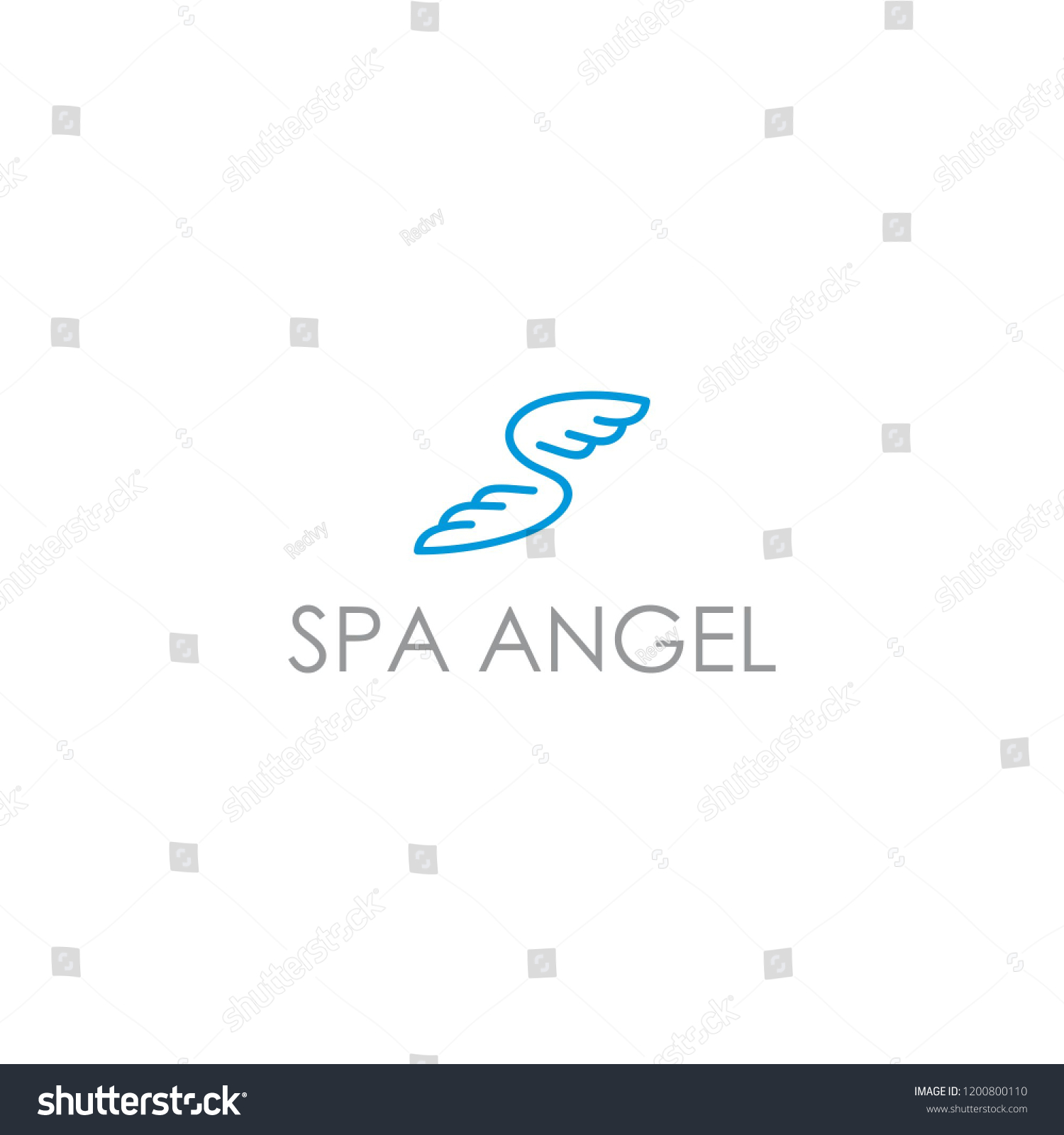 Spa Angel Logo Template Stock Vector (Royalty Free) 1200800110