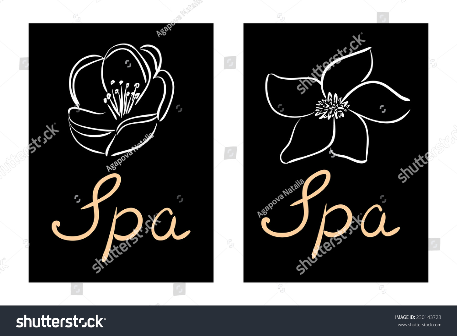 Spa Icons Spa Logos Design Stock Vector (Royalty Free) 230143723