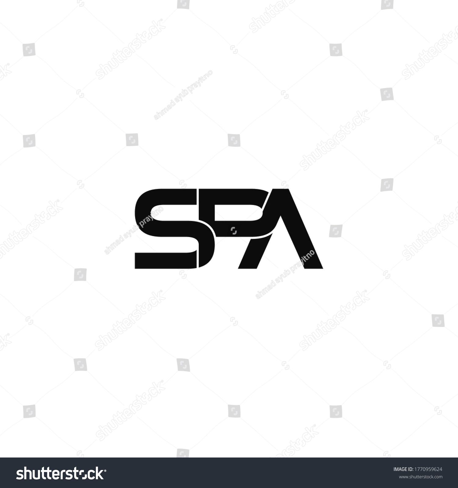 Spa Letter Original Monogram Logo Design: เวกเตอร์สต็อก (ปลอดค่า ...