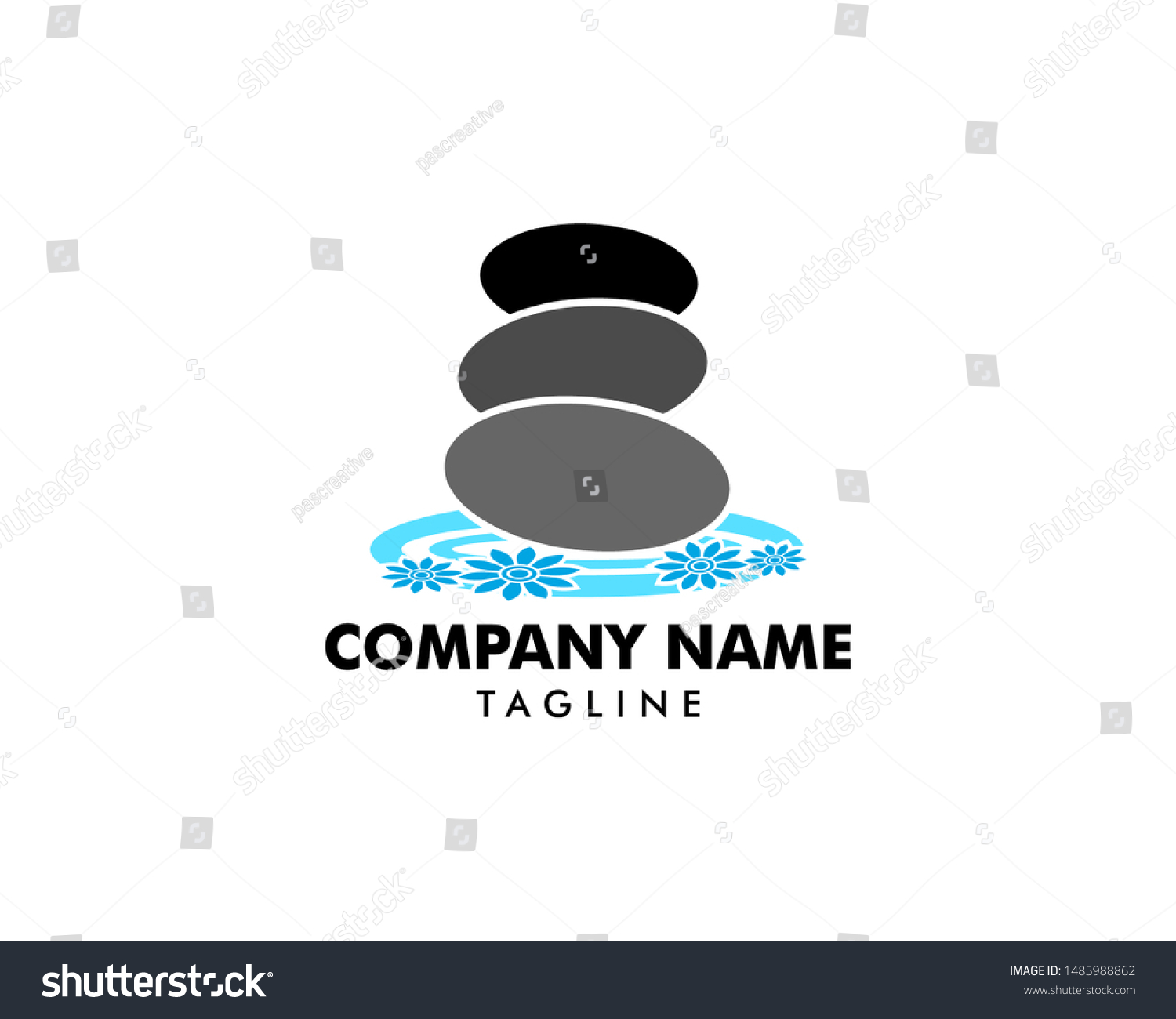 Spa Stone Logo Template Vector Illustration Stock Vector (Royalty Free ...