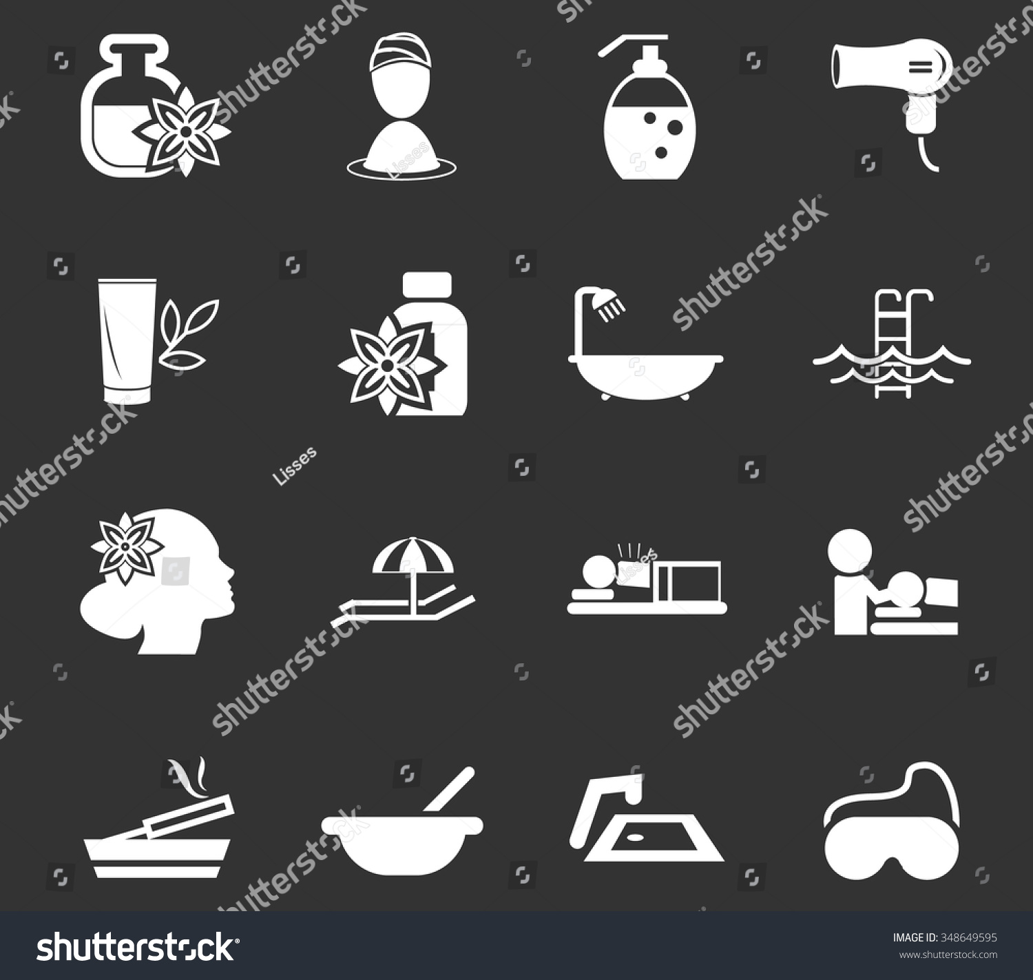 Spa Symbol Web Icons Stock Vector (Royalty Free) 348649595 | Shutterstock