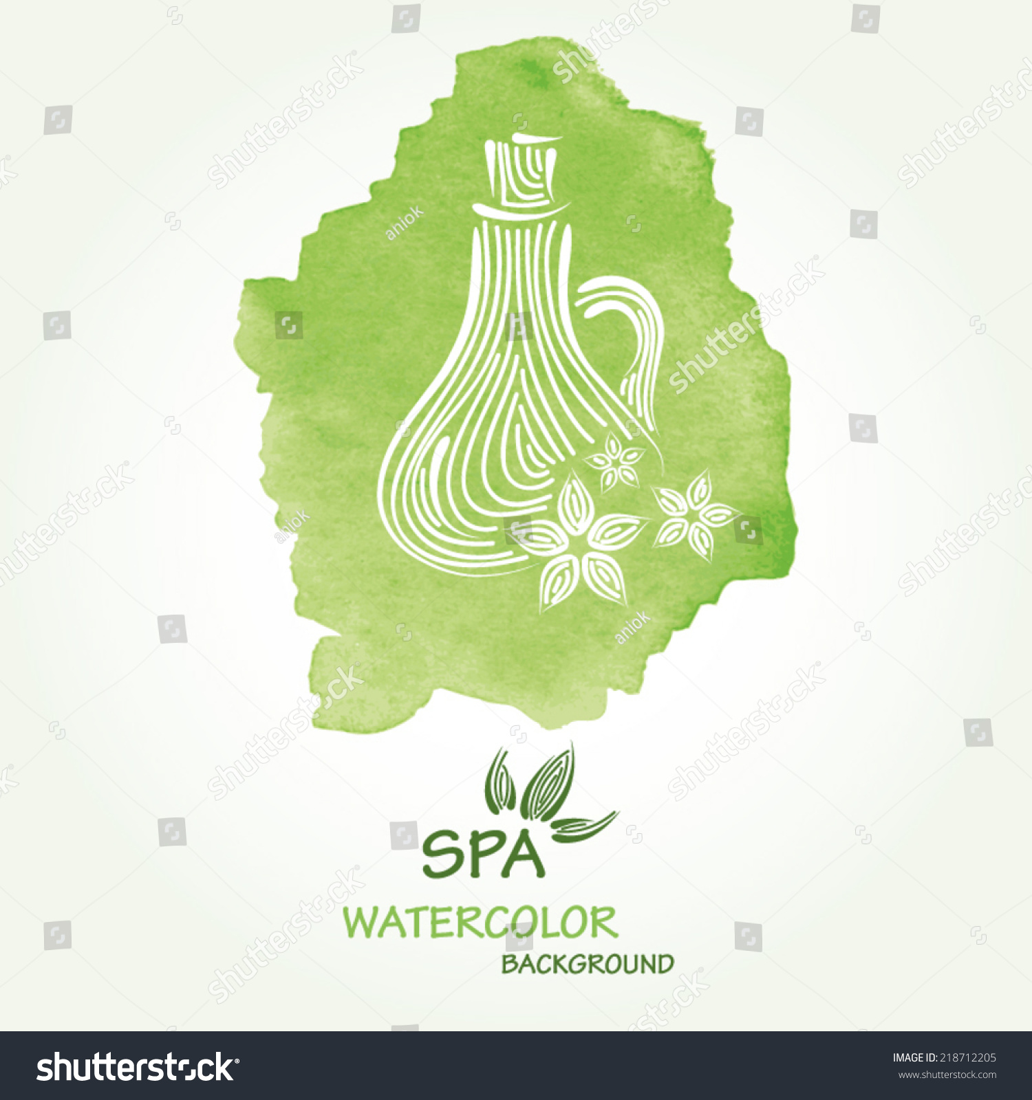 Spa Watercolor Background Vector Stock Vector (Royalty Free) 218712205 ...
