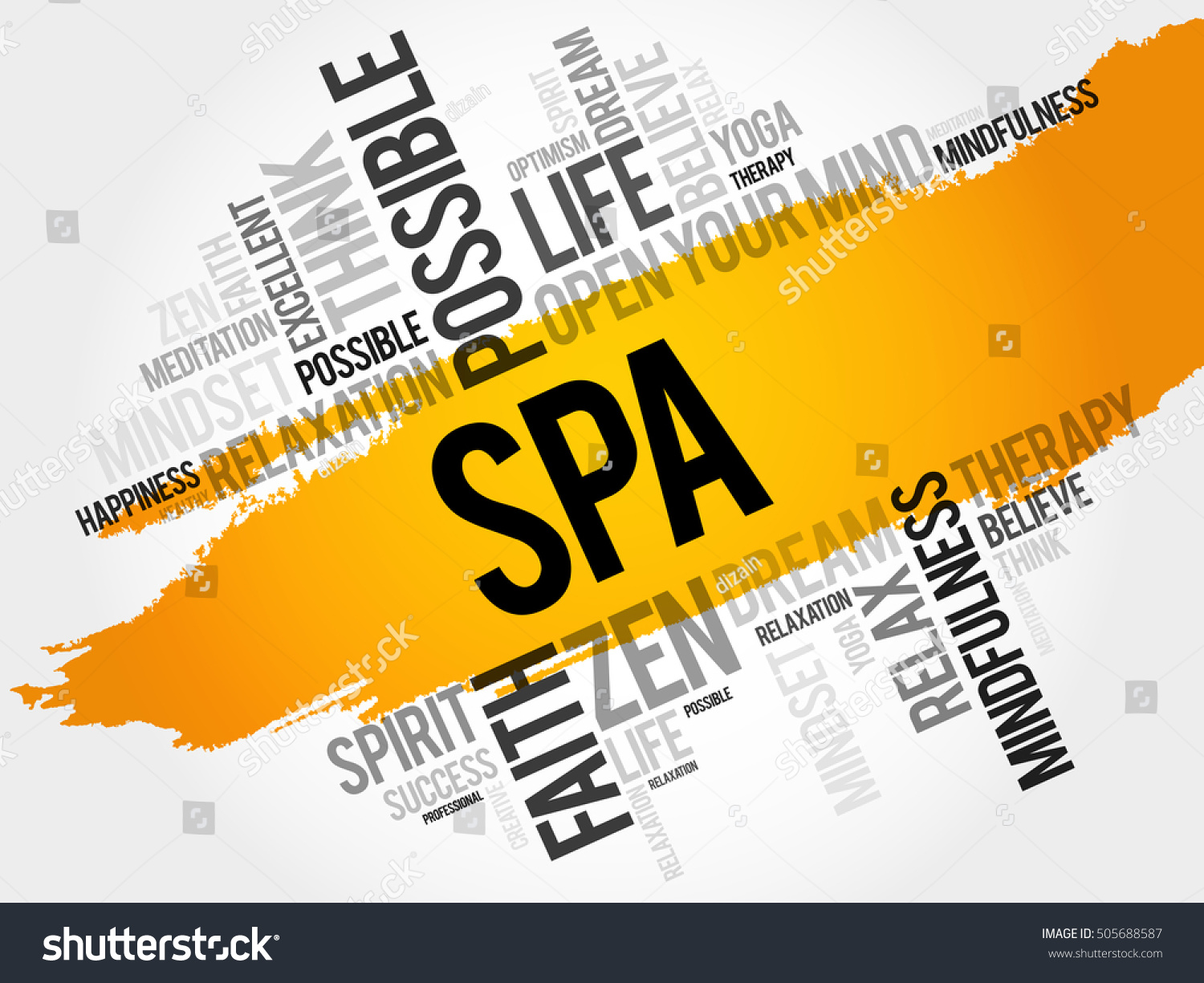 Spa Word Cloud Collage Concept Background Stock Vector (Royalty Free ...