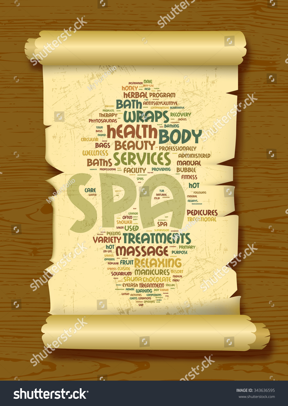 Spa Word Cloud Vector Illustration Stock Vector (Royalty Free ...