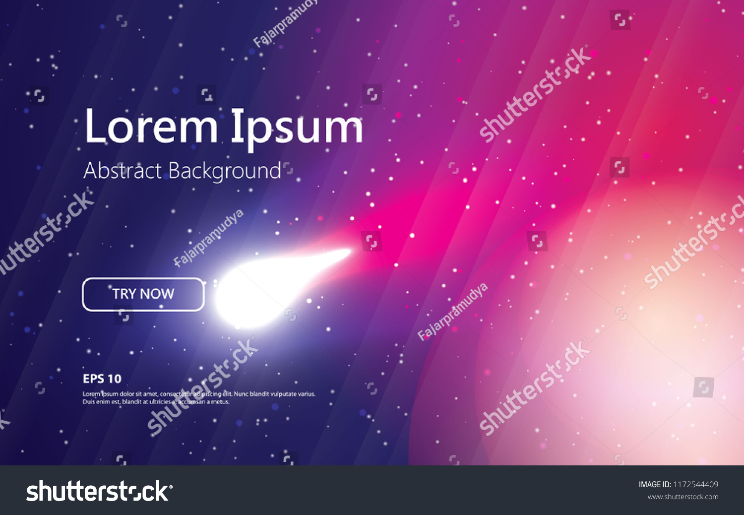 Space Background Meteor Stock Vector (Royalty Free) 1172544409 ...