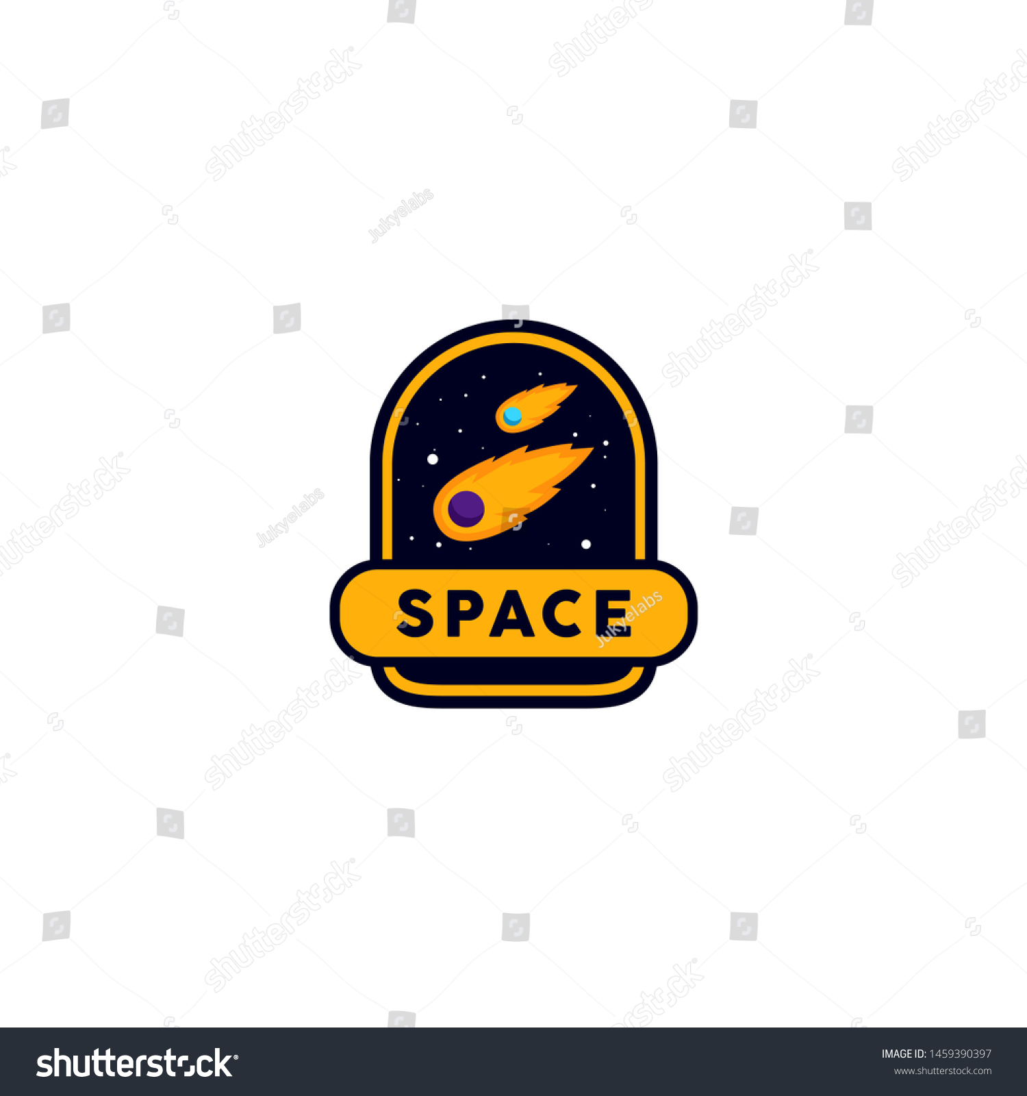 Space Badge Logo Design Vector Template Stock Vector (Royalty Free ...