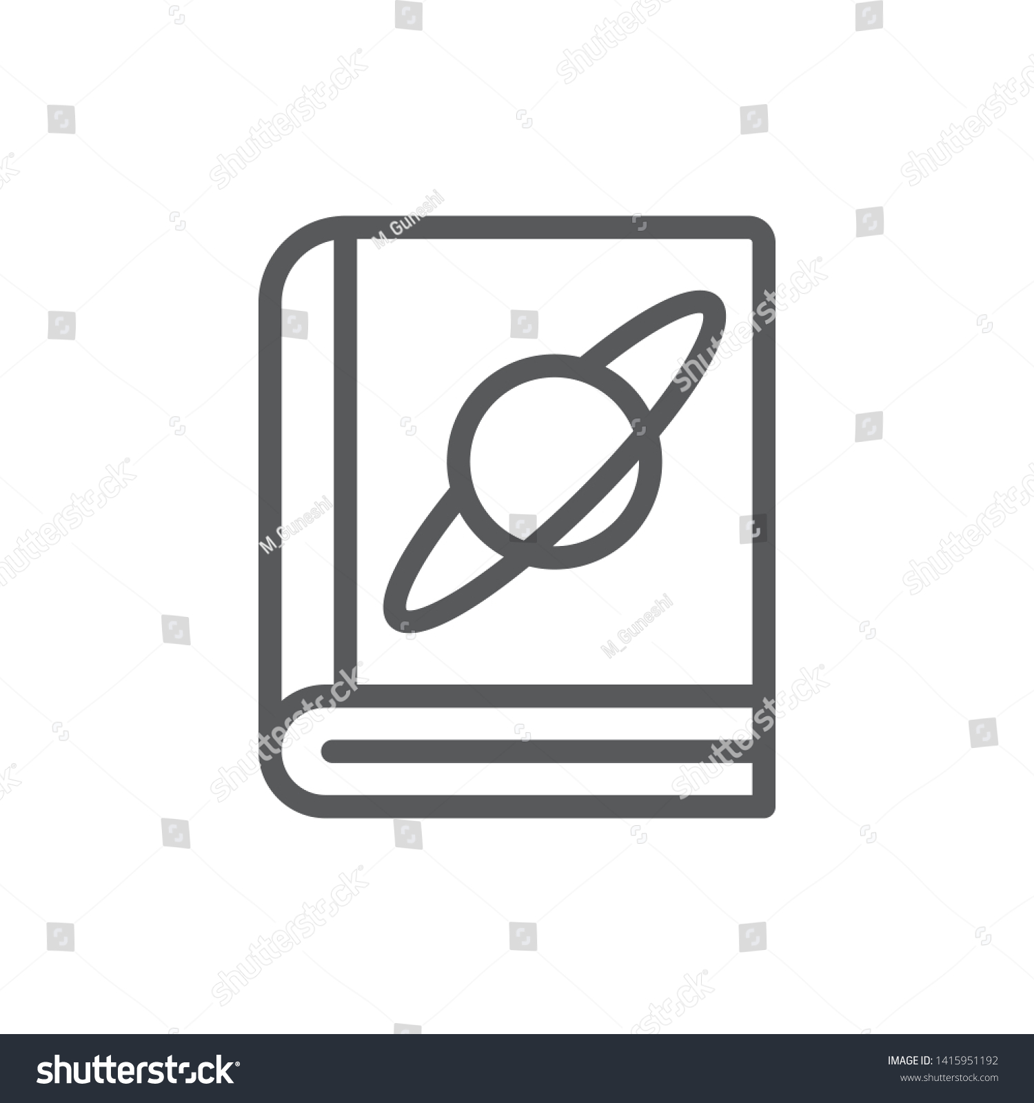 Space Book Icon Vector Spage Concept Stock Vector (Royalty Free ...