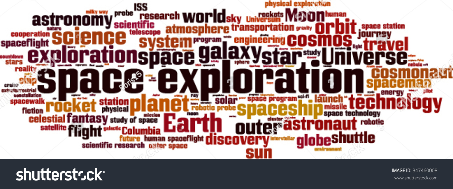 Space Exploration Word Cloud Concept Vector Stock Vector (Royalty Free ...