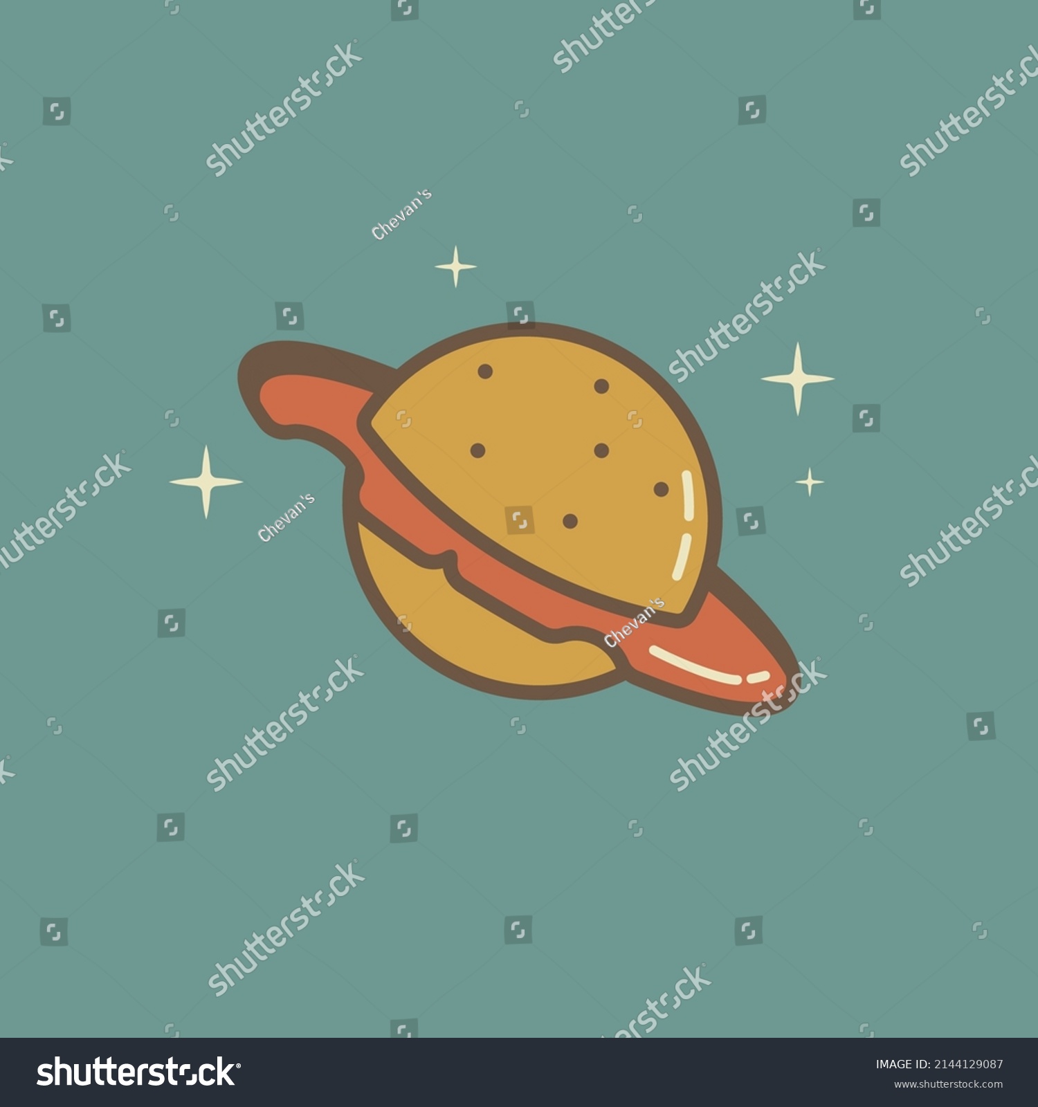 Space Hamburger Logo Template Vector Illustration Stock Vector (Royalty ...