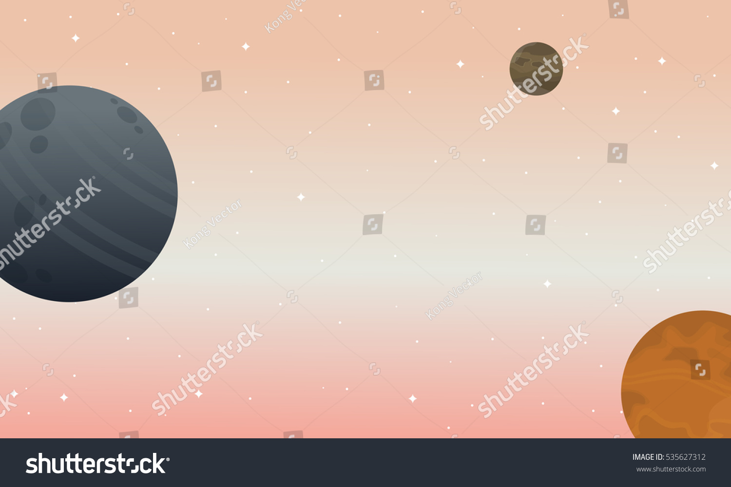 Space Landscape Backgrunds Vector Illustration Stock Vector (Royalty ...