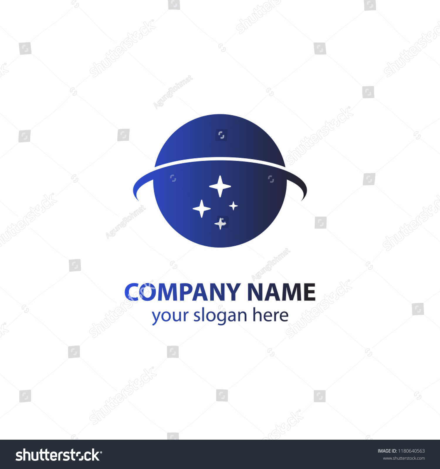 Space Logo Design Template: vector de stock (libre de regalías ...