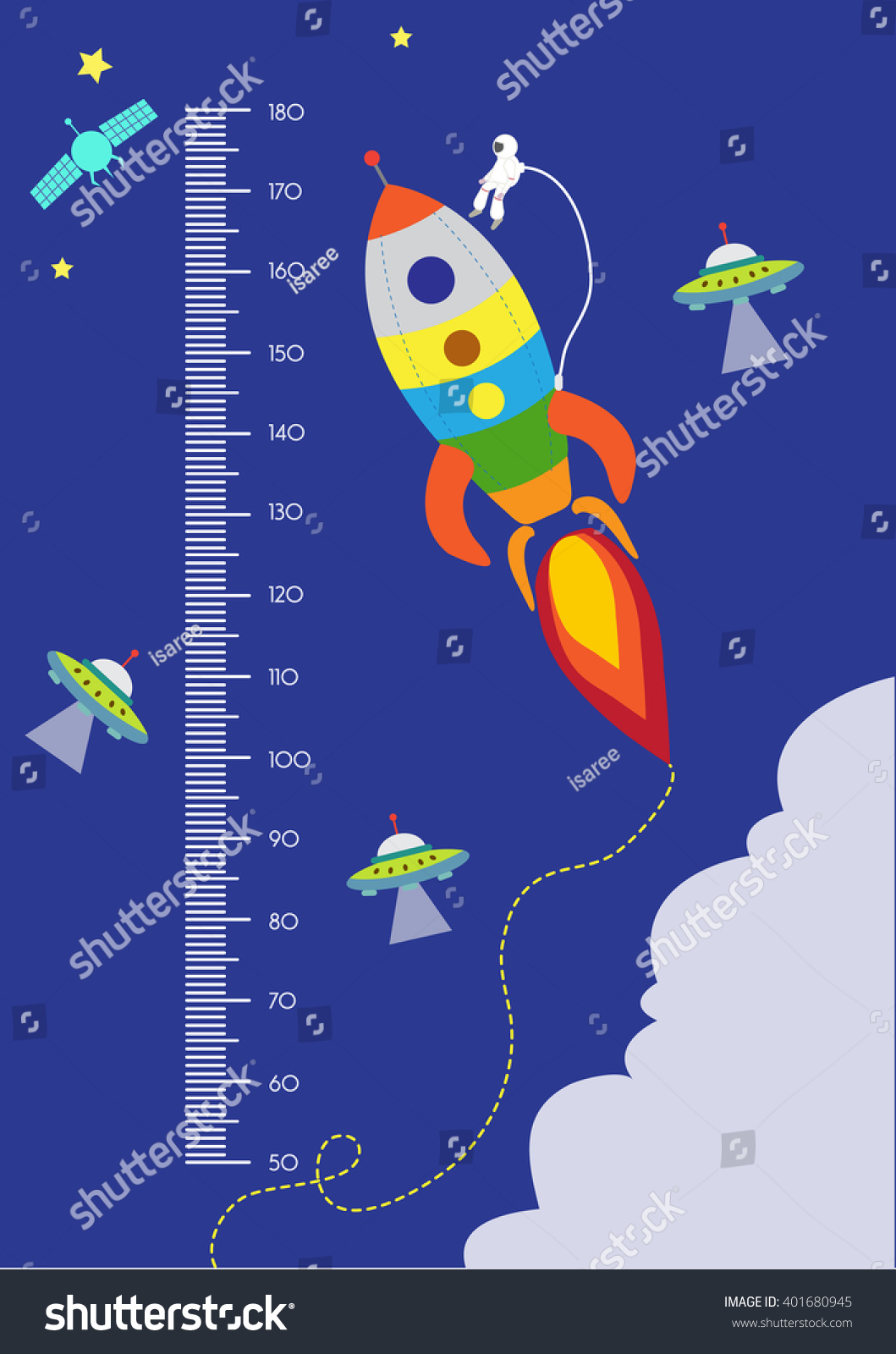 Spacemeter Wall Height Meter 50 180 Stock Vector (Royalty Free ...