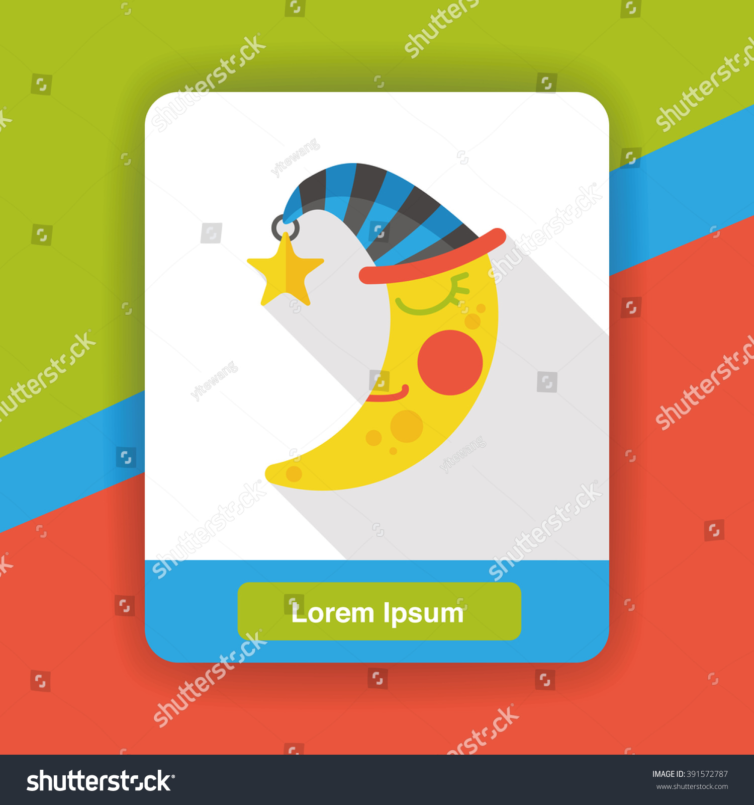 Space Moon Cartoon Flat Icon Stock Vector (Royalty Free) 391572787 ...