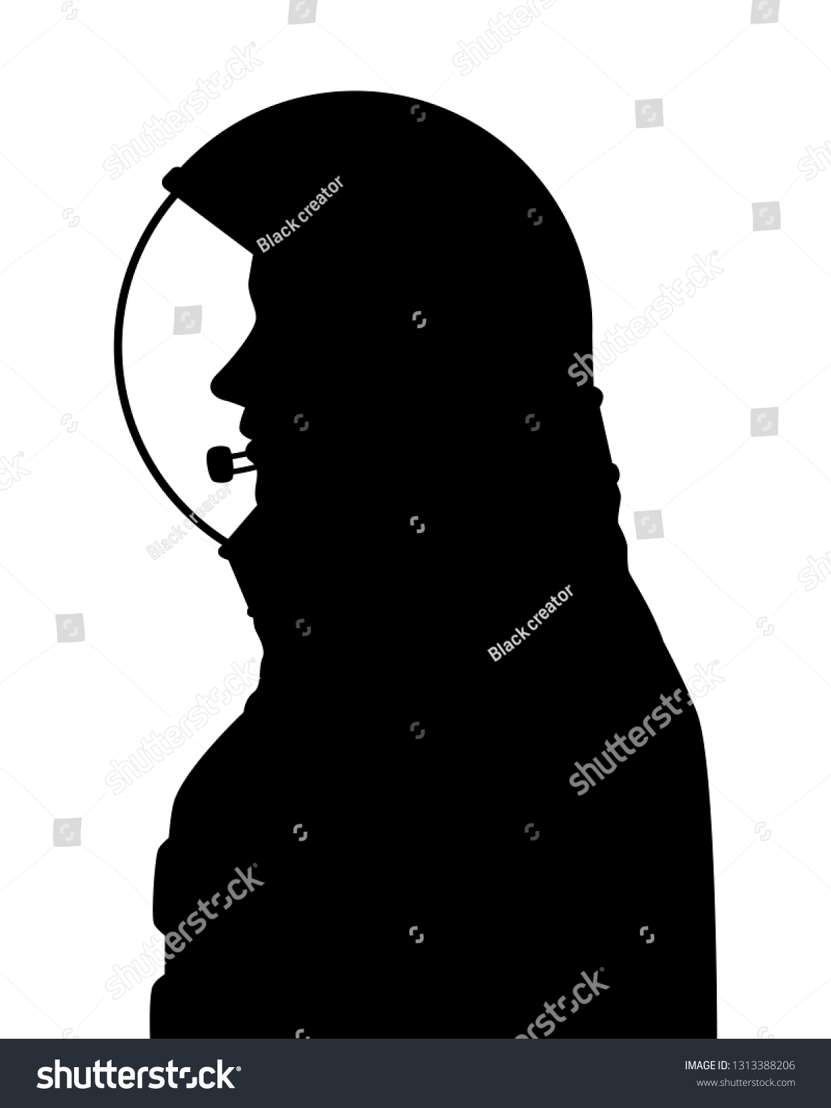 Space Pilot Silhouette Vector: เวกเตอร์สต็อก (ปลอดค่าลิขสิทธิ์ ...