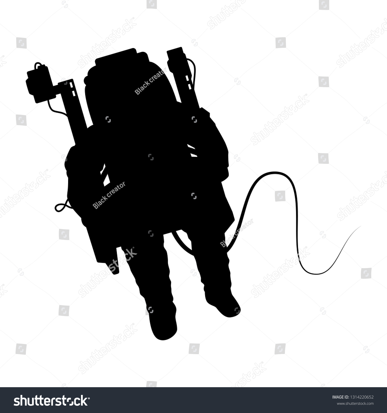 Space Pilot Silhouette Vector Stock Vector (Royalty Free) 1314220652