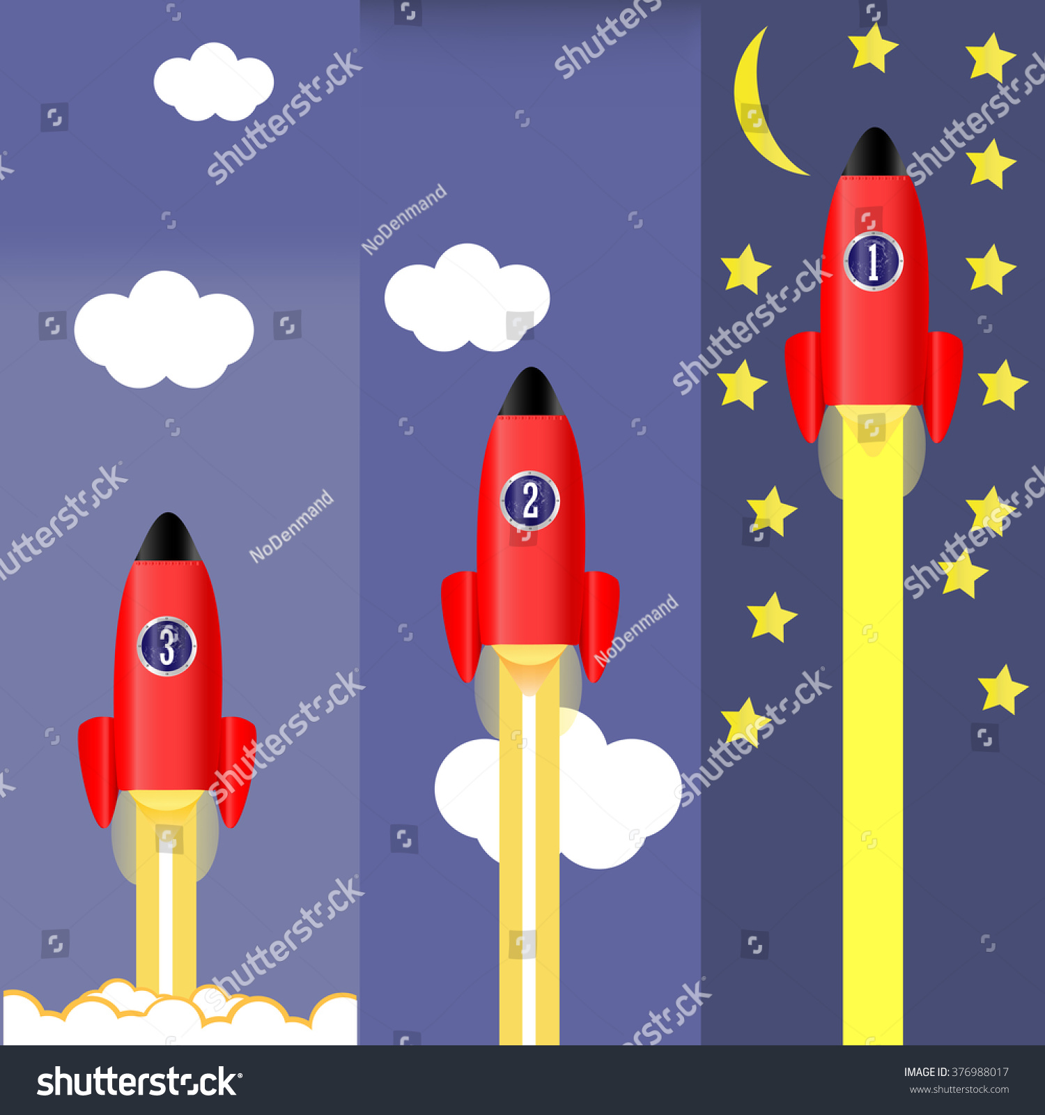 Space Rocket Launch Infographic Chart Be Stock Vector (Royalty Free ...