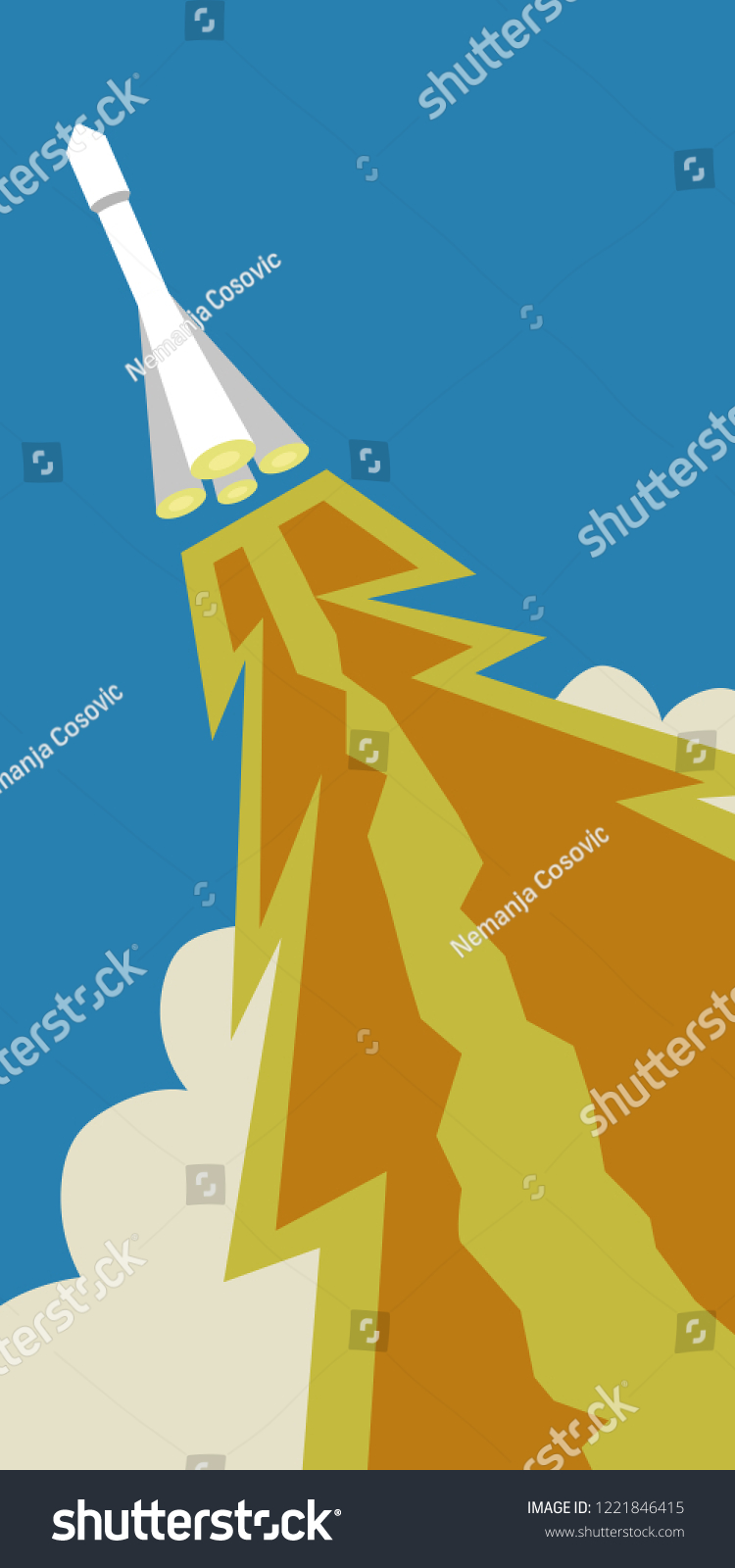 Space Rocket Pop Art Stock Vector (Royalty Free) 1221846415 | Shutterstock