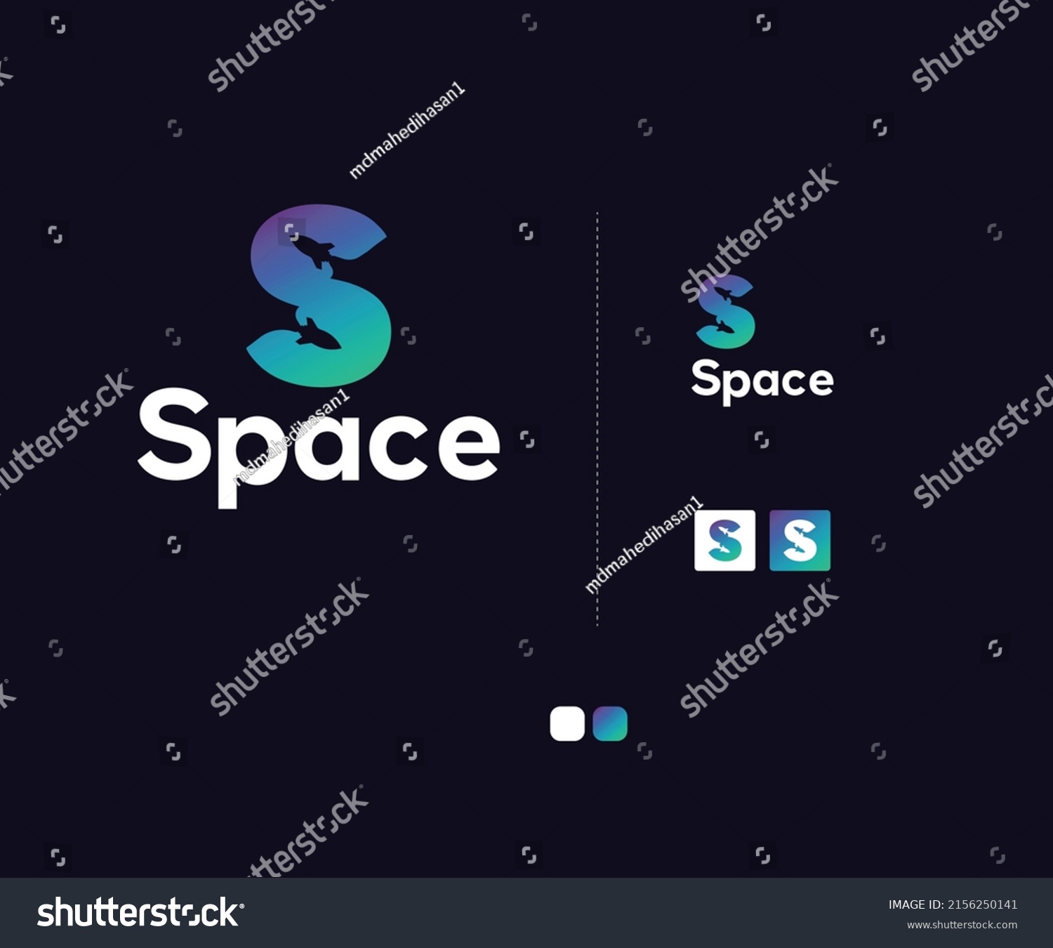 Space Scientific Technological Logo Design Stock Vector (Royalty Free ...