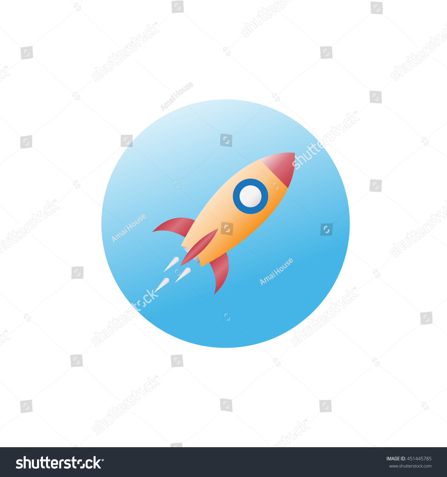 Space Ship Rocket Icon Illustration Stock Stock Vector (Royalty Free ...