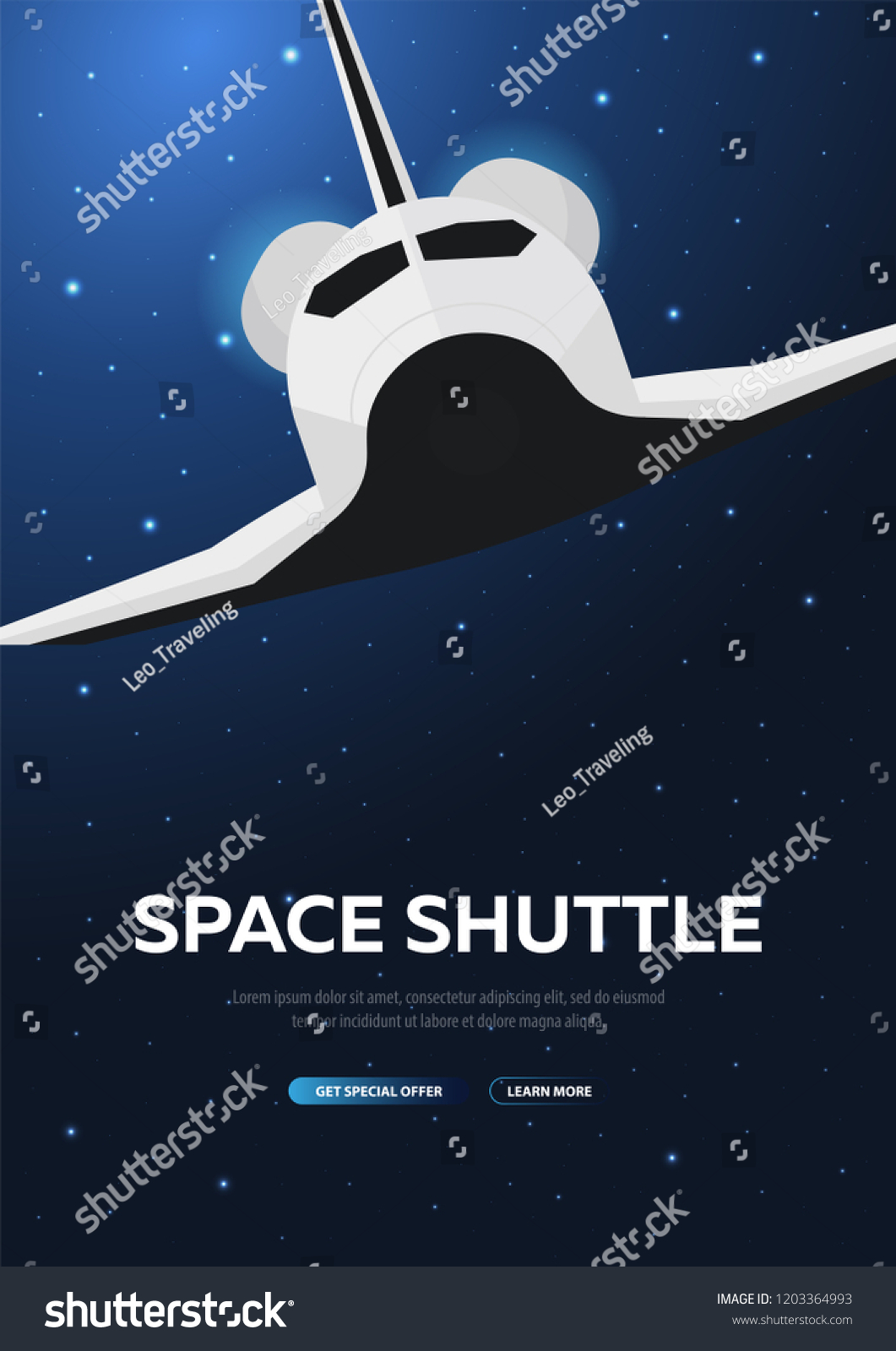 Space Shuttle Astronomical Galaxy Space Background: vector de stock ...