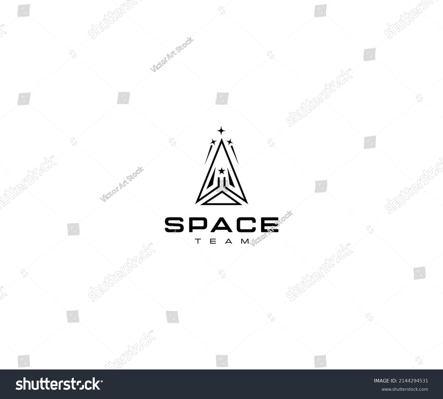 Space Team Logo Design Vector Template Stock Vector (Royalty Free ...