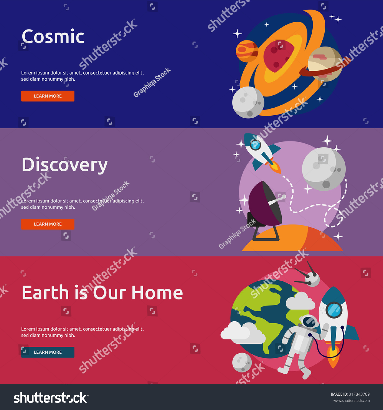 Space Universe: vector de stock (libre de regalías) 317843789 ...