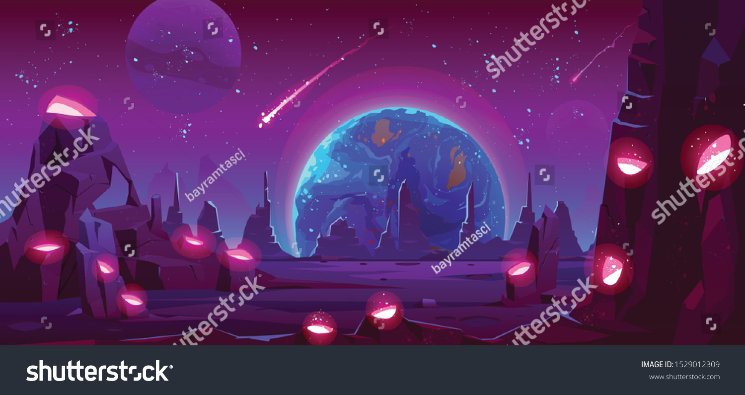 Space View Illustration Space View Vector Stock Vector (Royalty Free ...