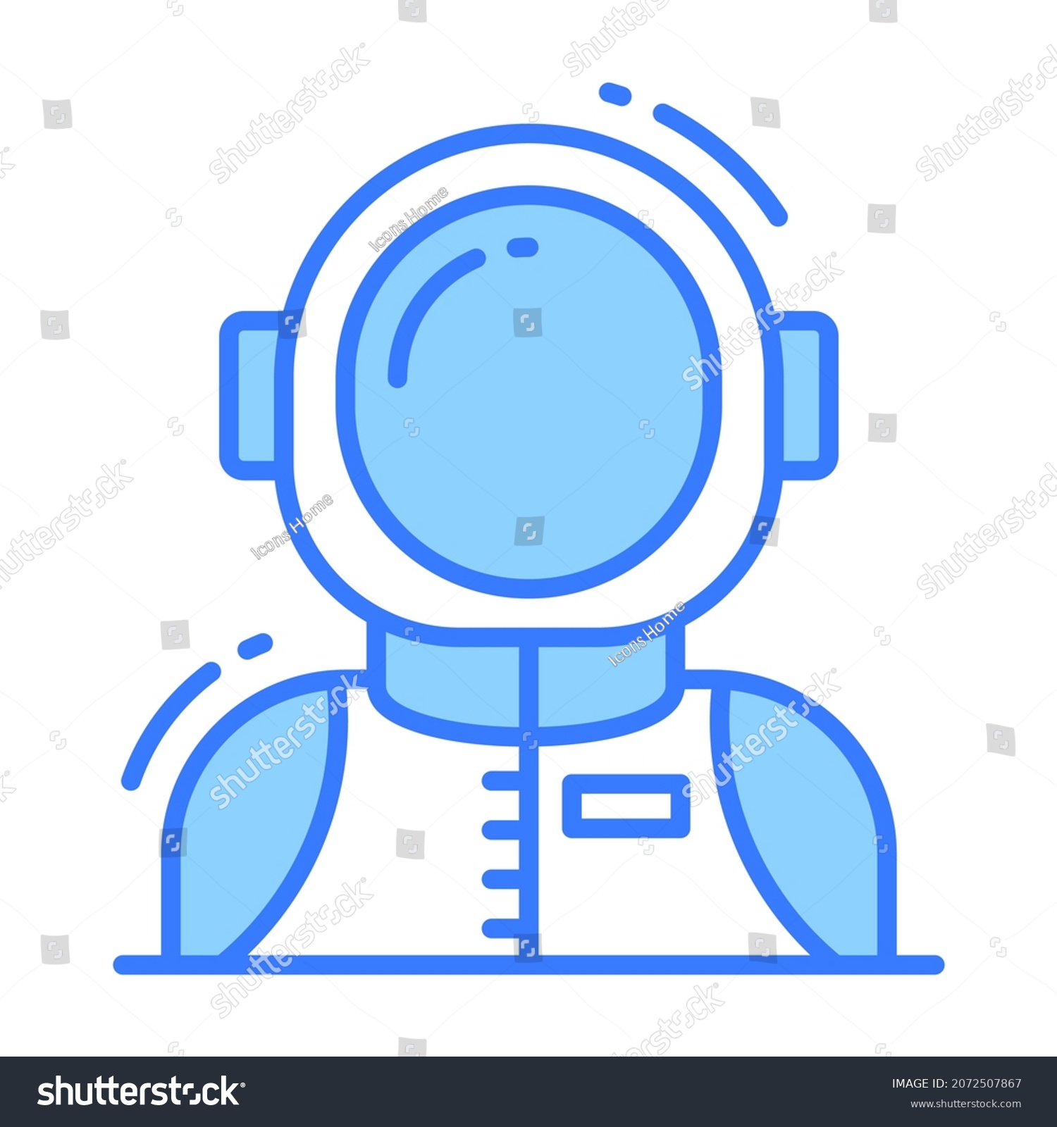 Spaceman Icon Single Avatar Vector Illustration Stock Vector (Royalty ...