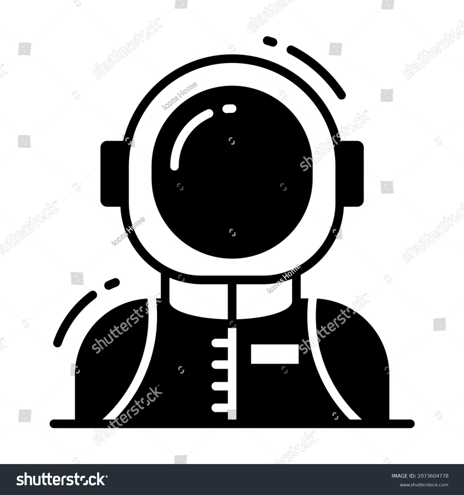 Spaceman Icon Single Avatar Vector Illustration Stock Vector (Royalty ...