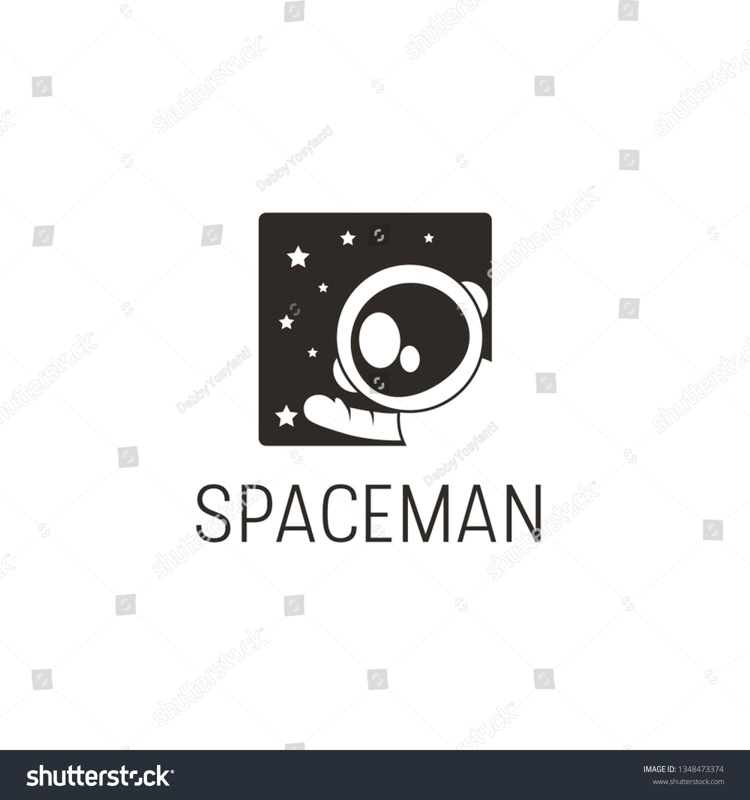 Spaceman Logo Design Stock Vector (Royalty Free) 1348473374 | Shutterstock