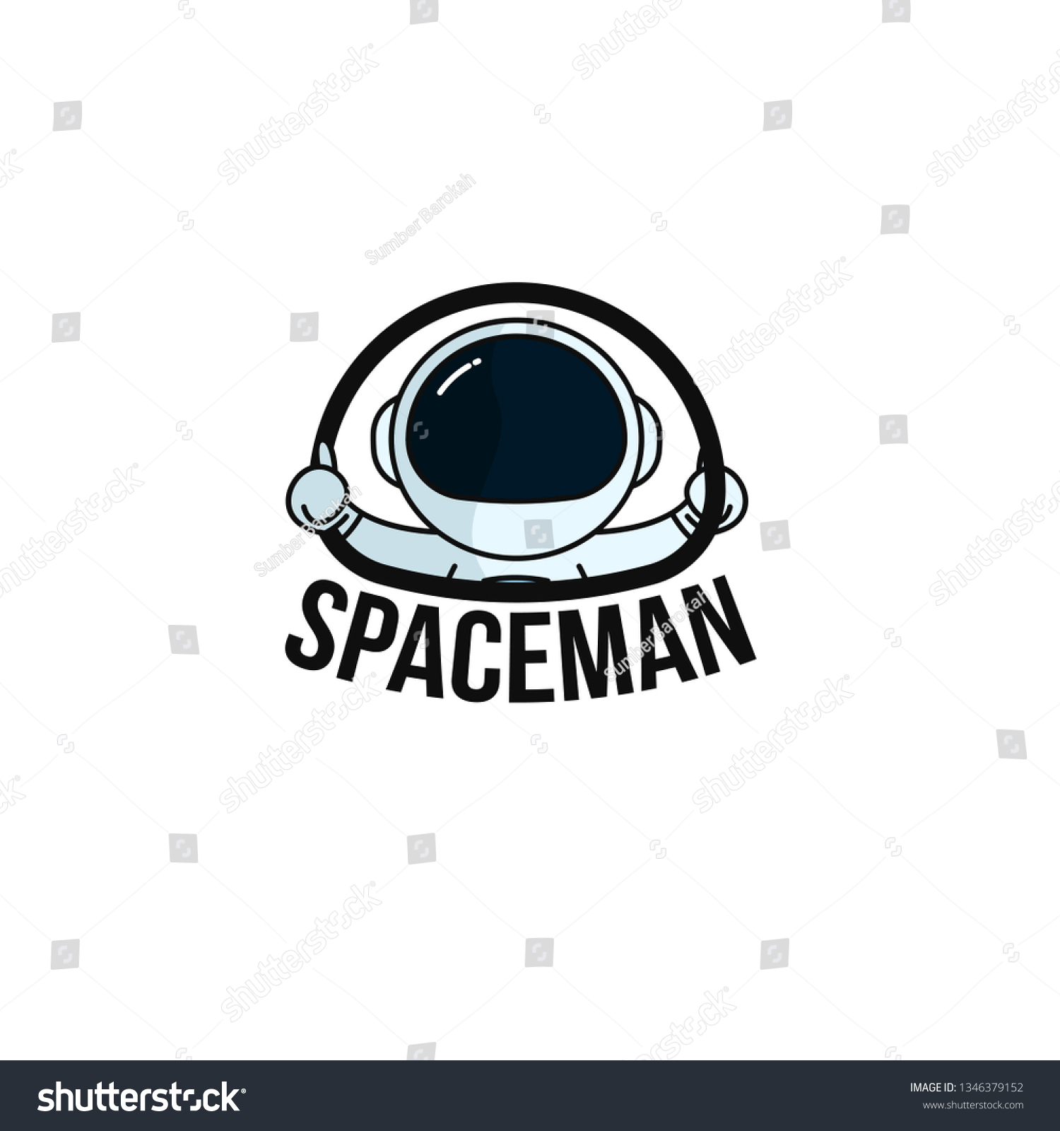 Spaceman Logo Vector Astronaut Logo Template Stock Vector (Royalty Free ...
