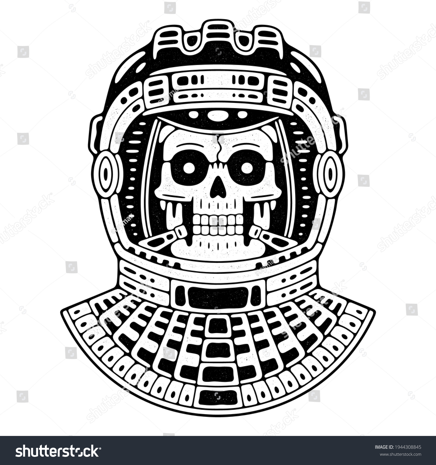 Spaceman Skull Modern Space Logo Stock Vector (Royalty Free) 1944308845 ...