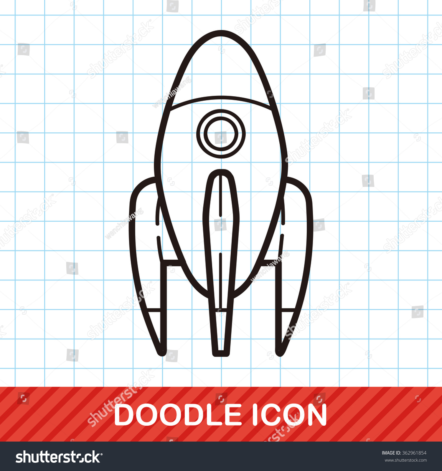 Spaceship Doodle Stock Vector (Royalty Free) 362961854 | Shutterstock
