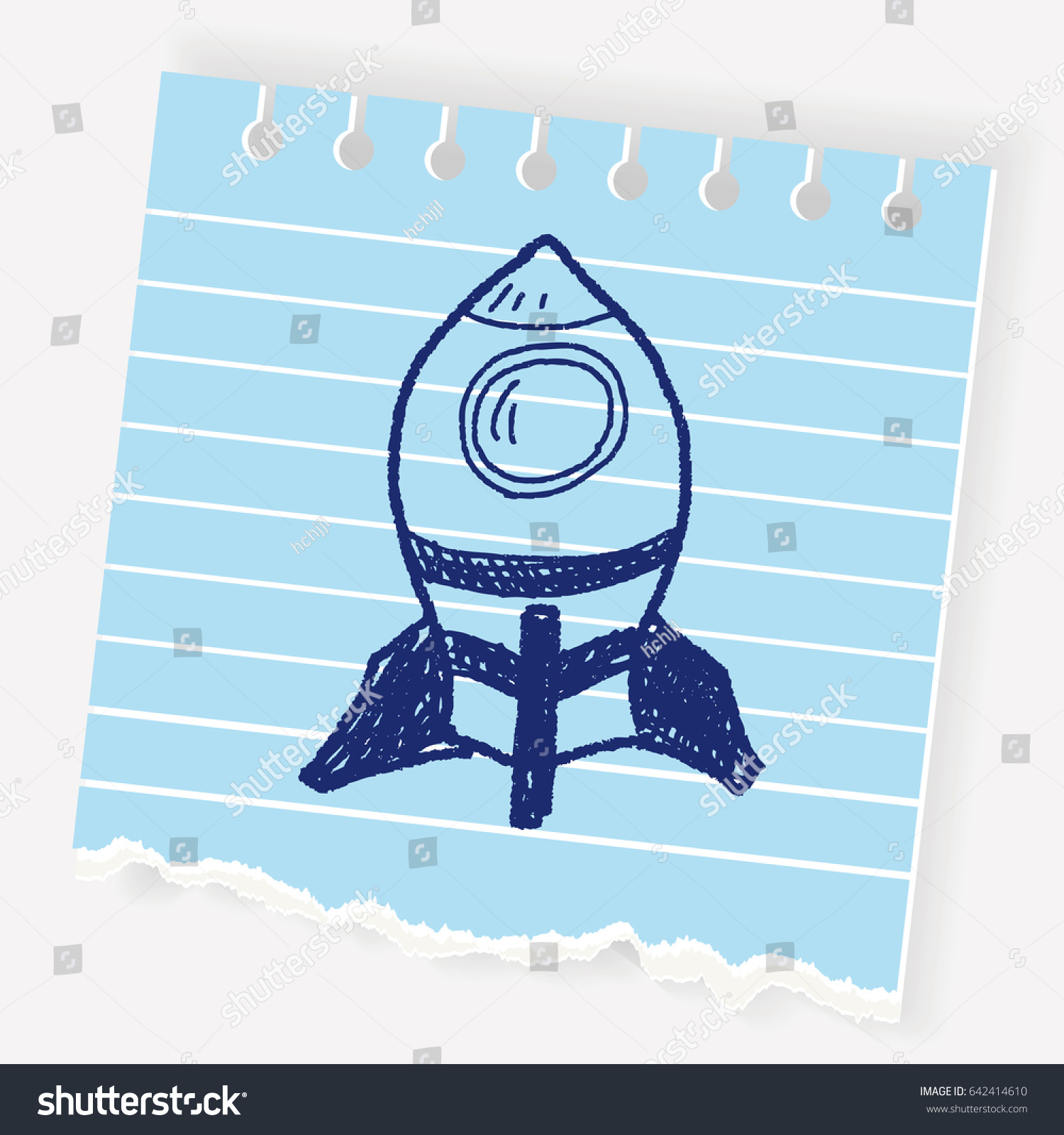 Spaceship Doodle Stock Vector (Royalty Free) 642414610