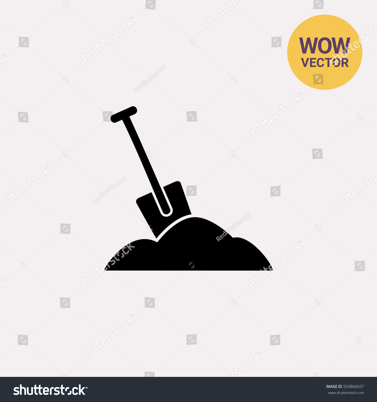 Spade Work Concept Icon Stock Vector (Royalty Free) 593866037