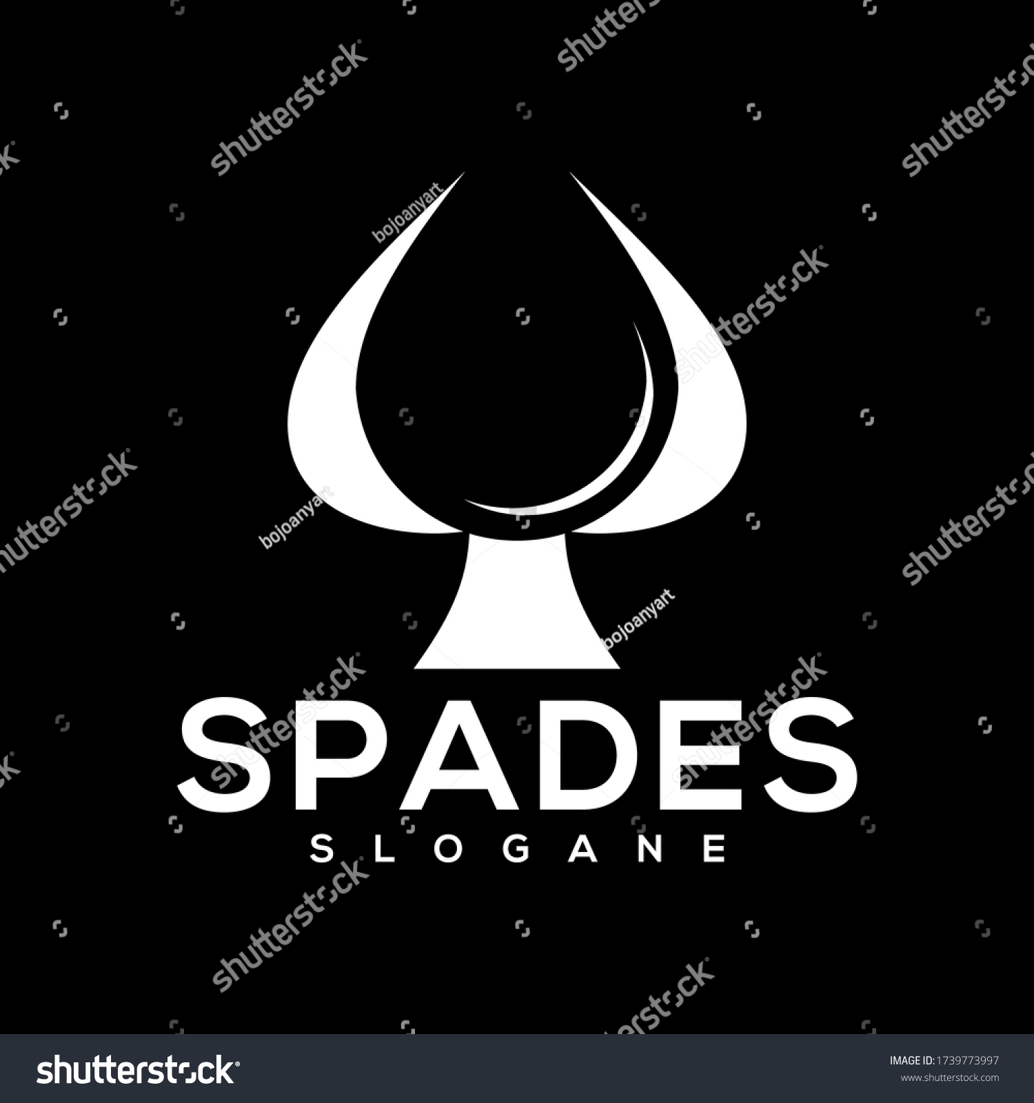 Spades Logo Design Concept Vector Stock Vector (Royalty Free) 1739773997