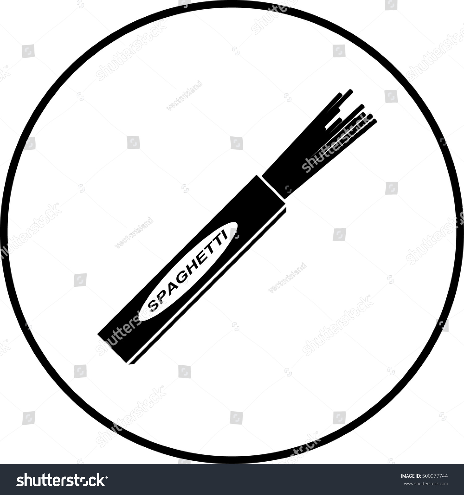 Spaghetti Package Symbol Stock Vector (Royalty Free) 500977744 ...